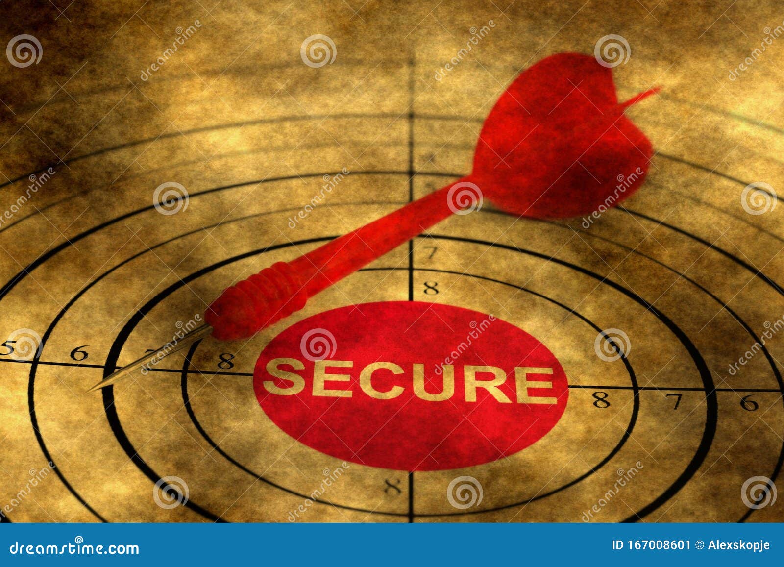 Secure Target Grunge Concept Stock Image - Image of arrow, point: 167008601
