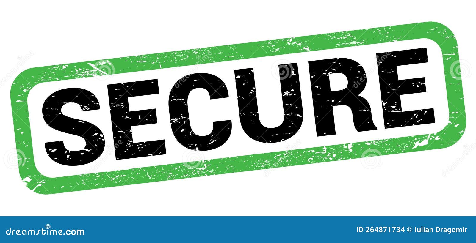 SECURE Text Written on Green-black Rectangle Stamp Stock Illustration ...