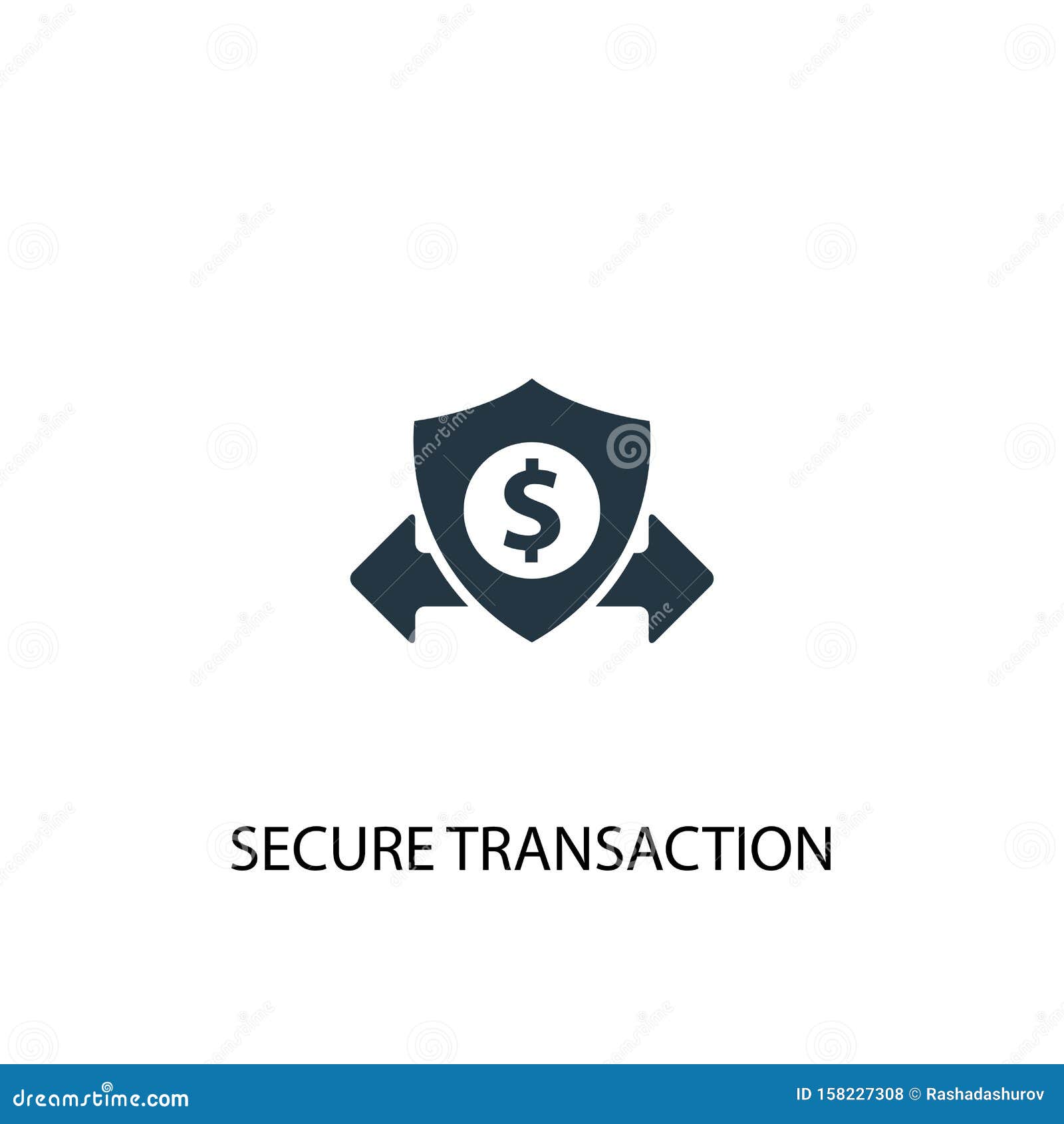 Secure Transaction Icon. Simple Element Stock Vector - Illustration of ...