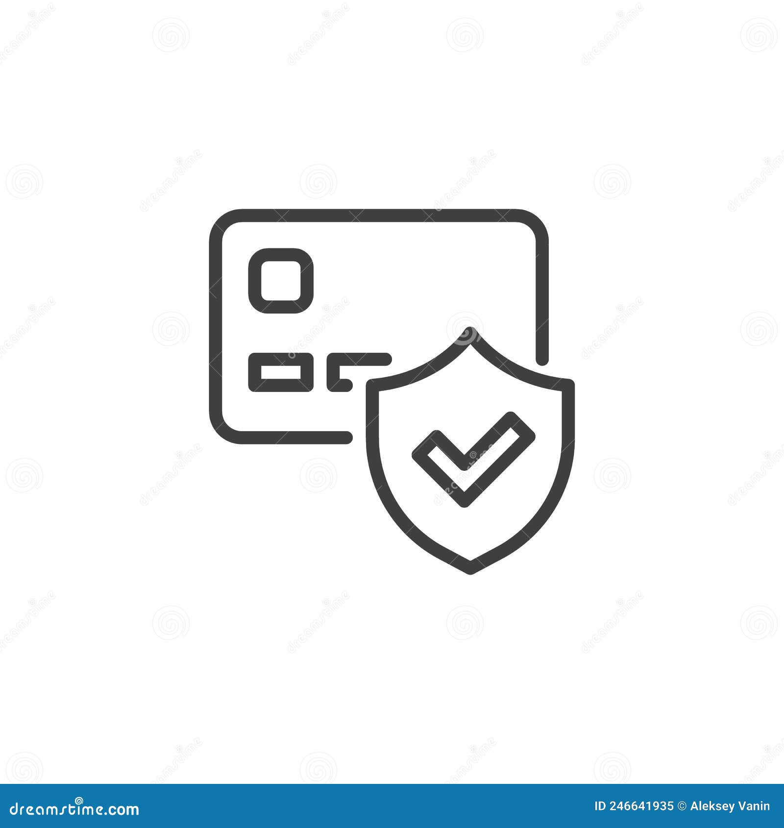 Secure Transaction Line Icon Stock Vector - Illustration of clipart ...