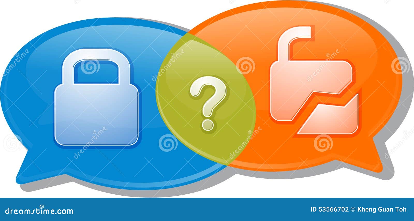 Secure Unsecure Conversation Negotiation Argument Illustration C Stock ...