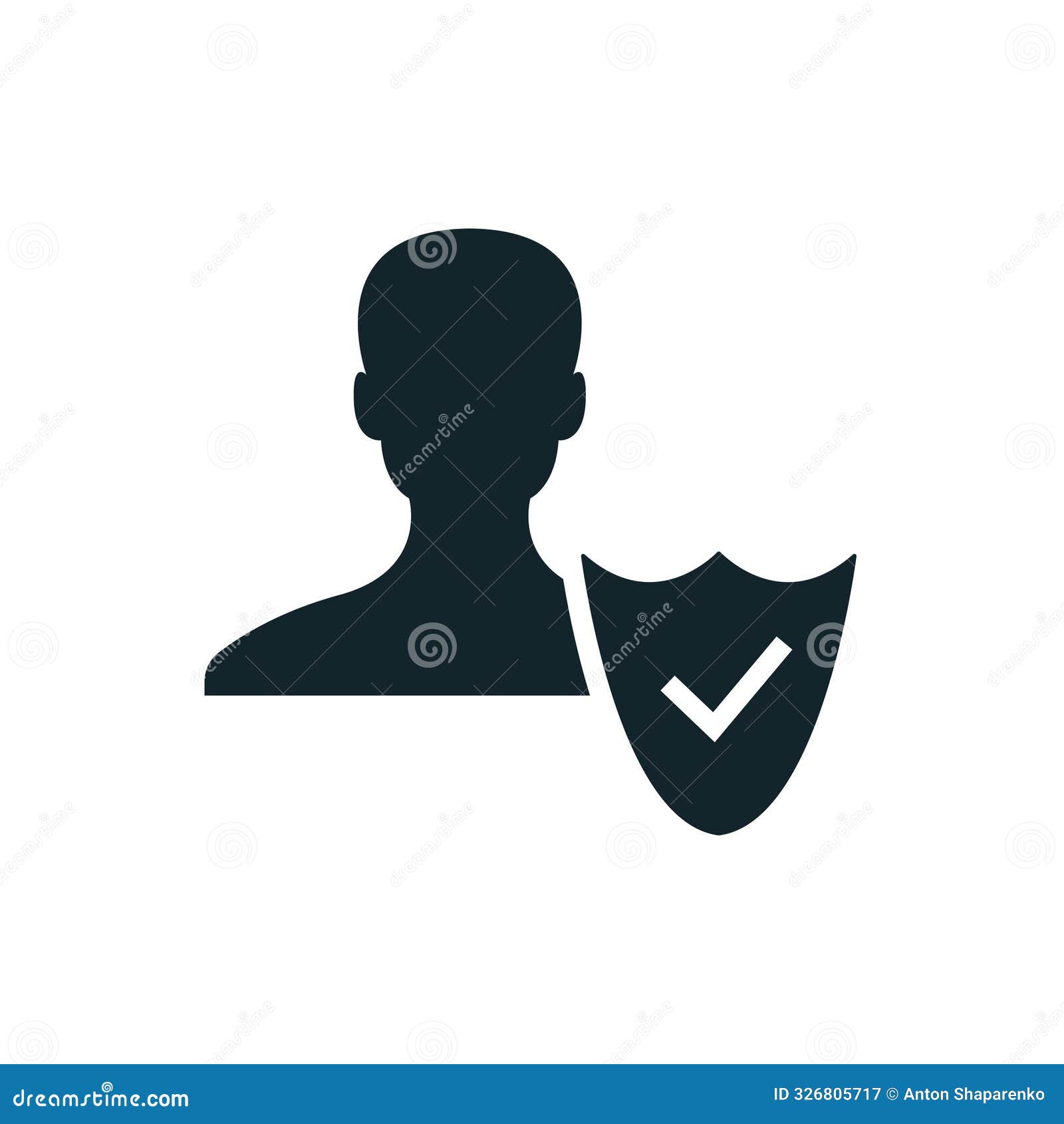 Secure User Account with Check Mark Shield Providing Identity ...