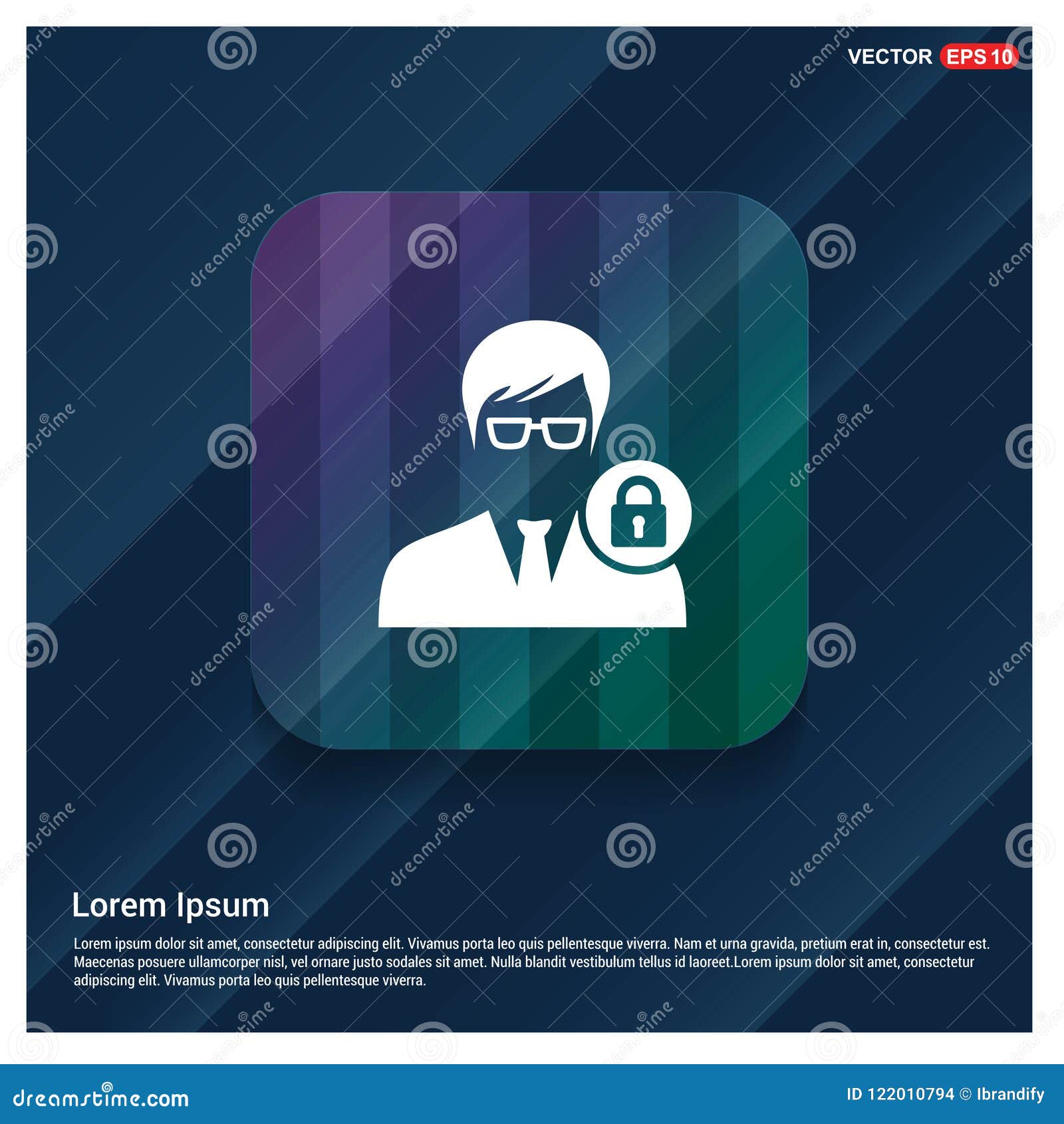 Secure User Icon stock vector. Illustration of people - 122010794