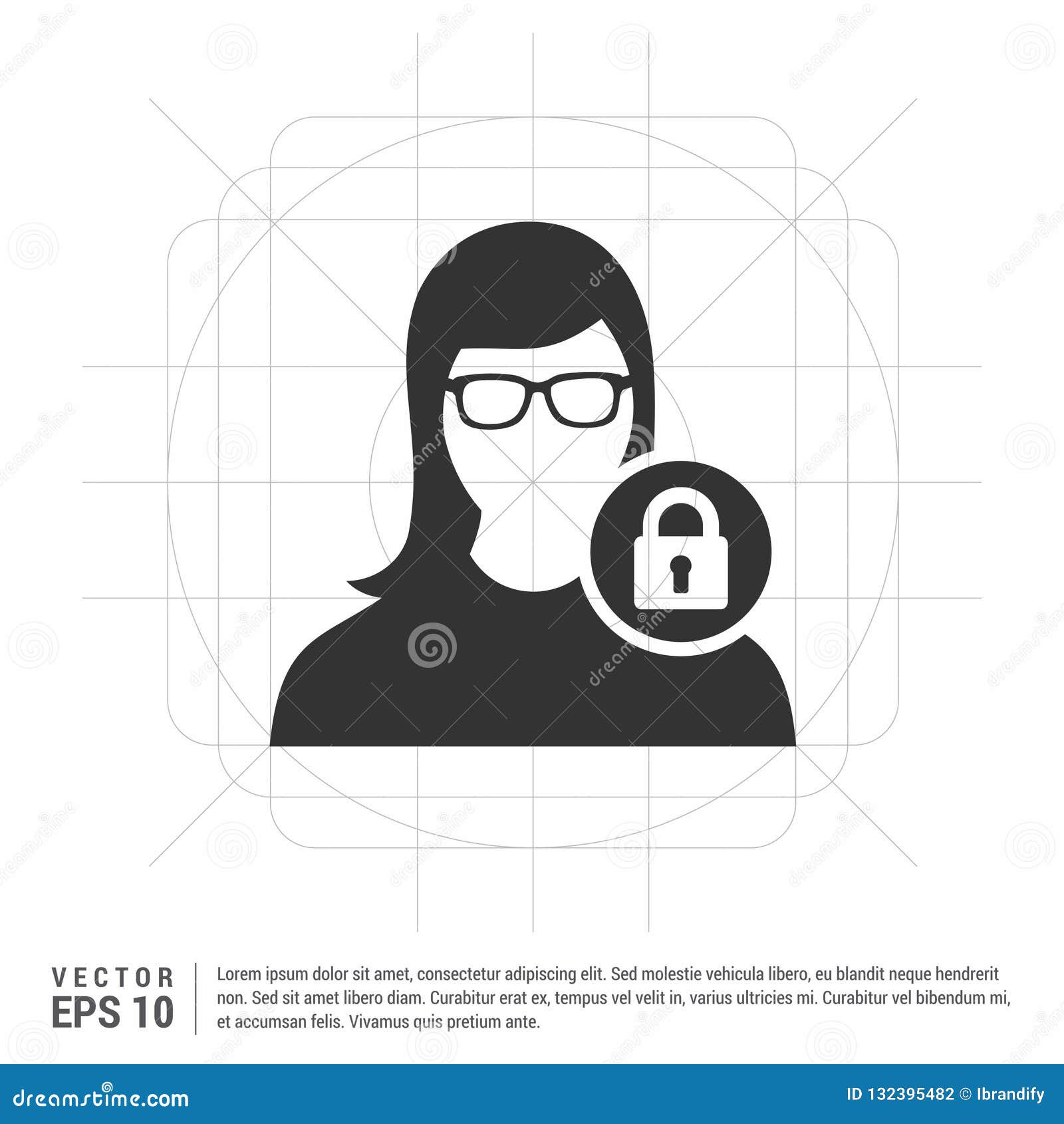 Secure User Icon stock vector. Illustration of pictogram - 132395482 Secure User Icon stock vector. Illustration of pictogram - 132395482