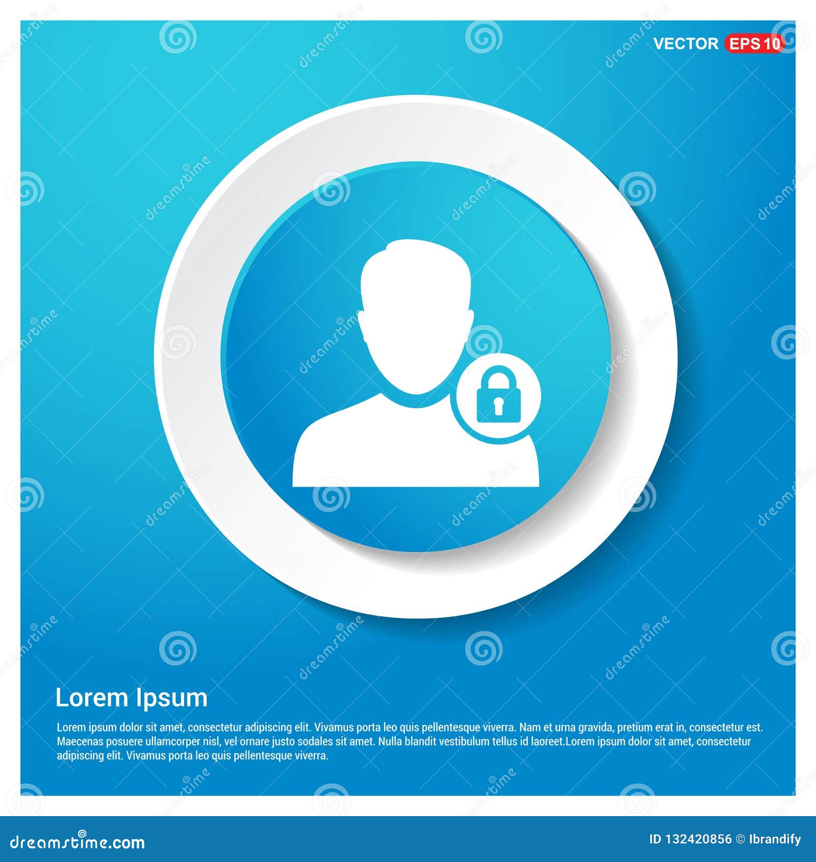 Secure User Icon stock vector. Illustration of people - 132420856