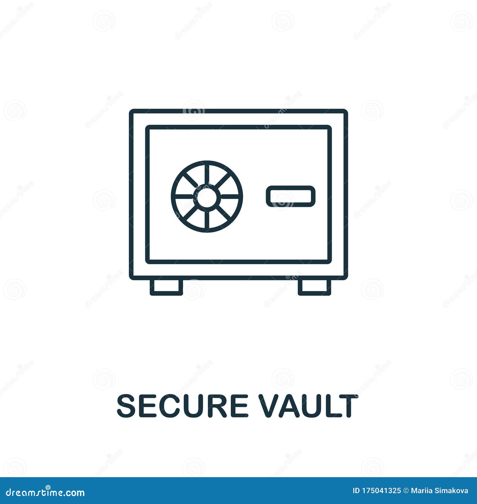 Secure Vault Icon from Cyber Security Collection. Simple Line Secure ...