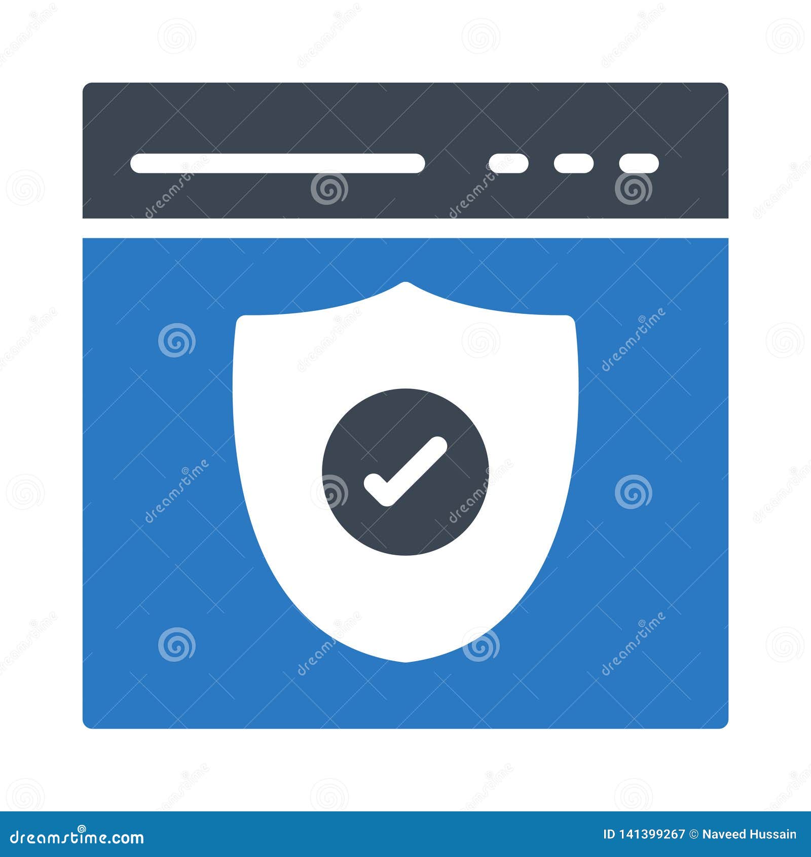 Secure Glyph Color Flat Vector Icon Stock Illustration - Illustration ...