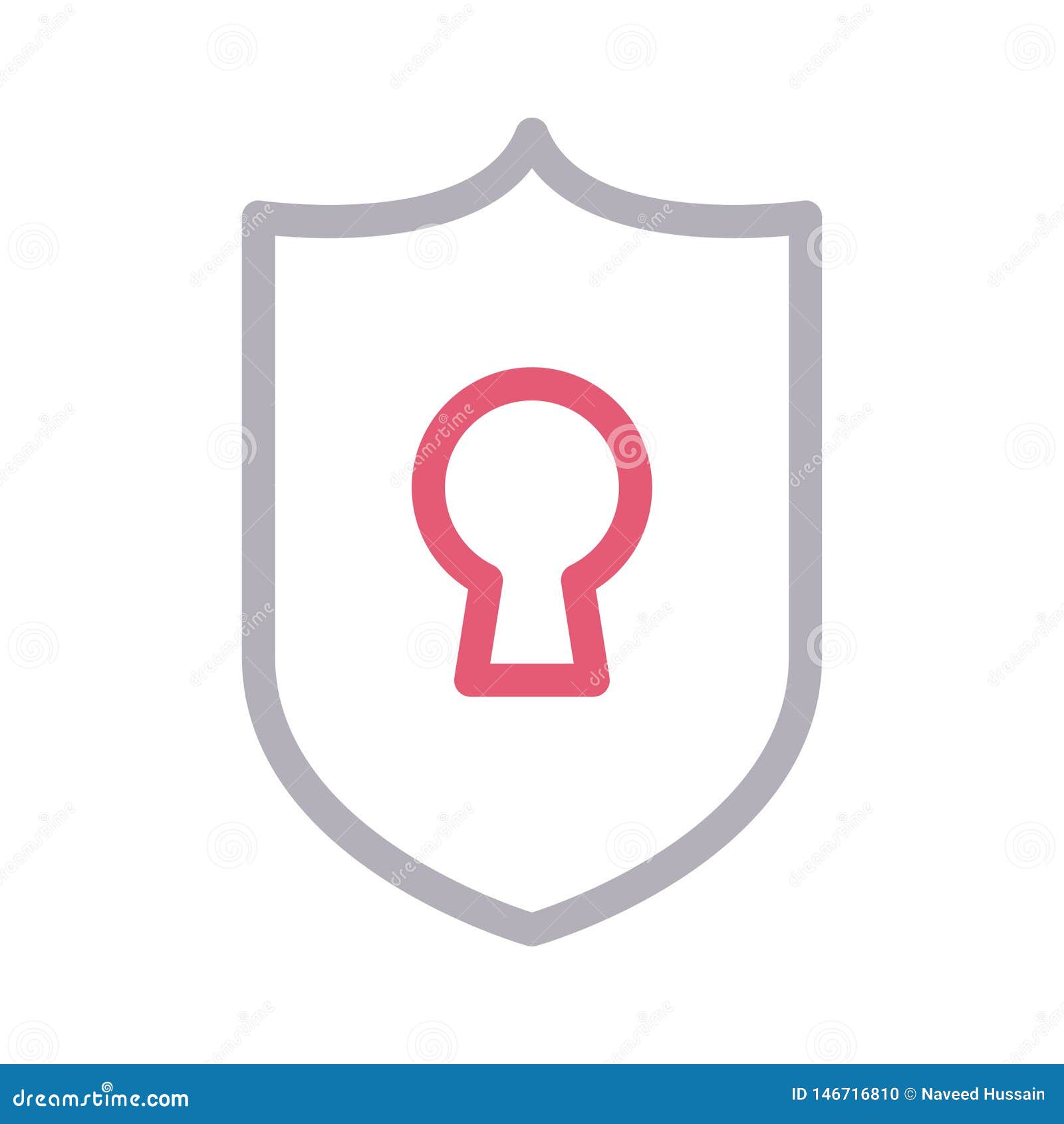 Secure Thin Line Color Vector Icon Stock Vector - Illustration of ...