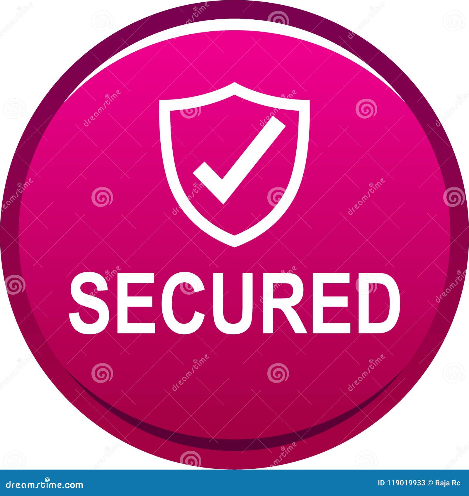 100 secure web button stock vector. Illustration of clip - 119019933