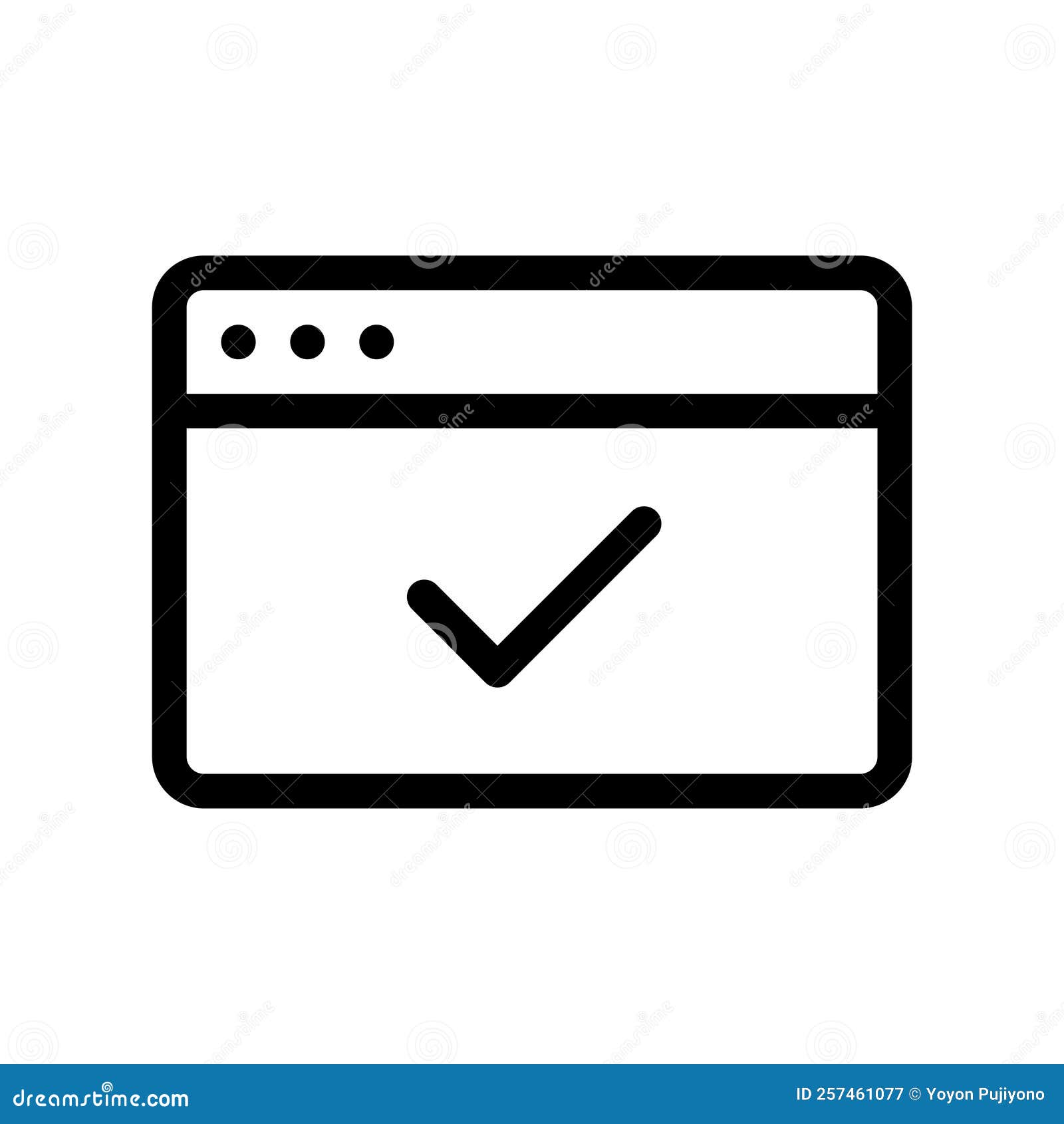 Secure Website Icon with Browser and Check Mark Stock Vector ...