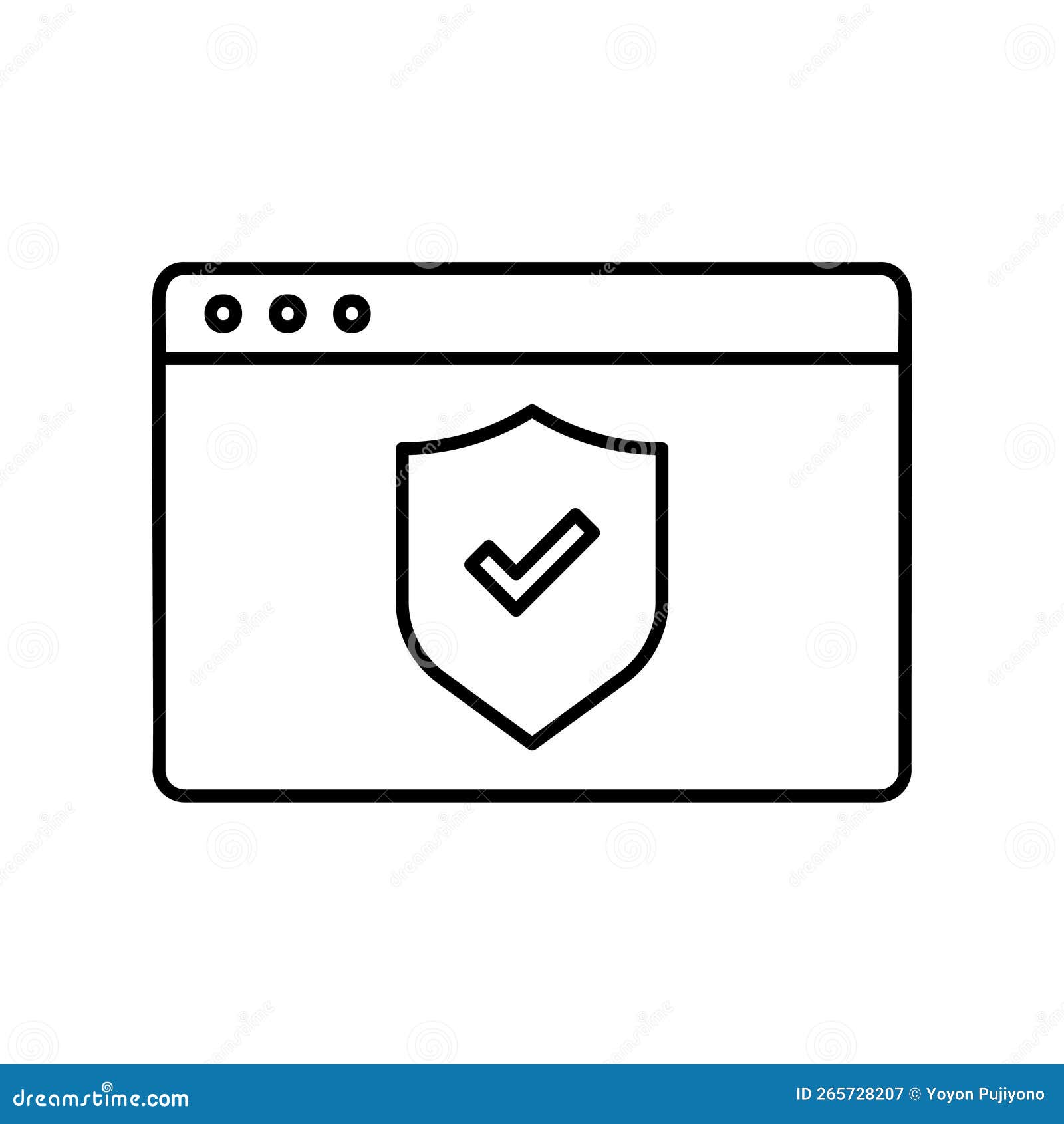 The Secure Website Icon Marked by a Shield Represents the Web Security ...