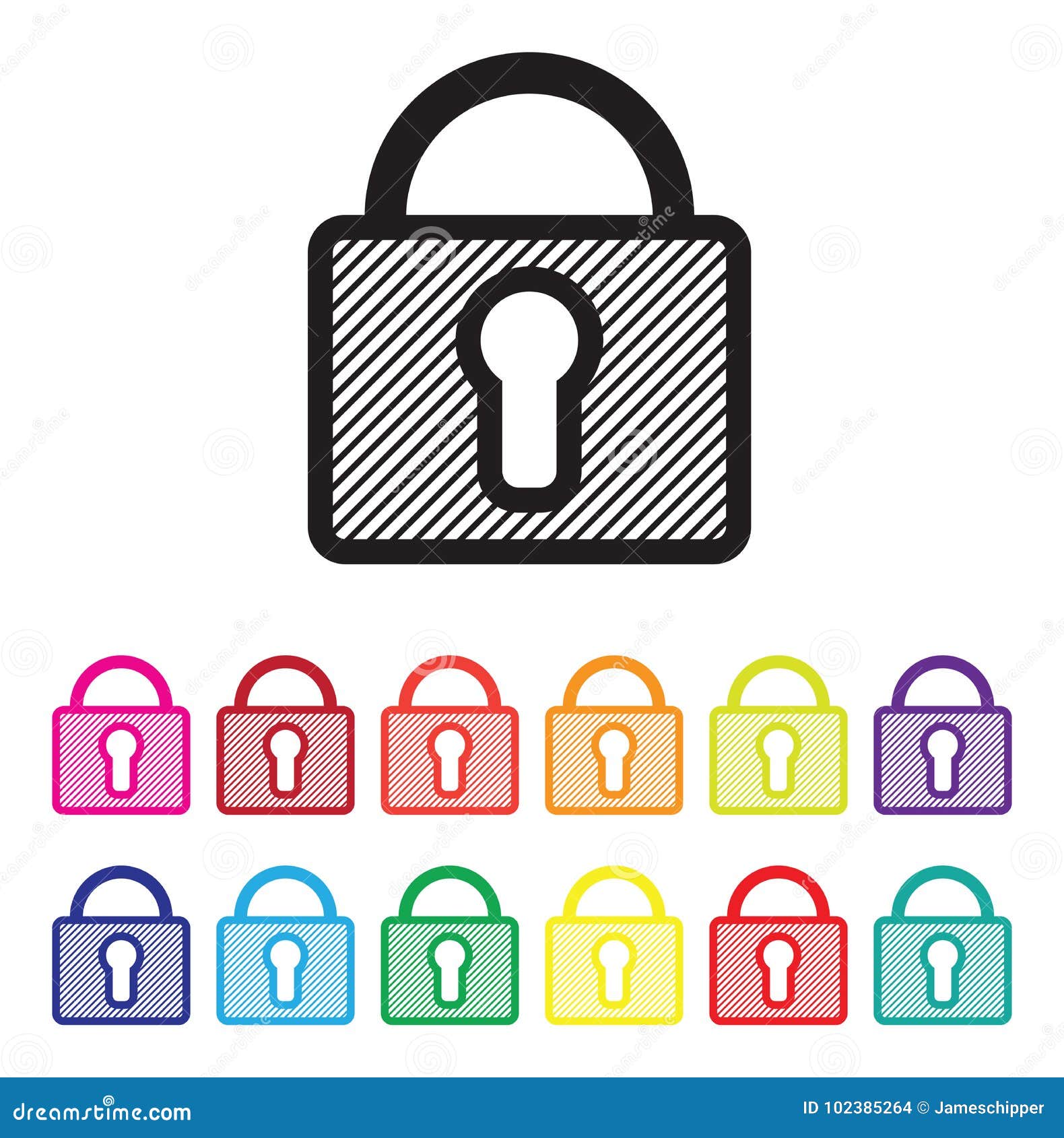 Secure website icon set stock vector. Illustration of secure - 102385264
