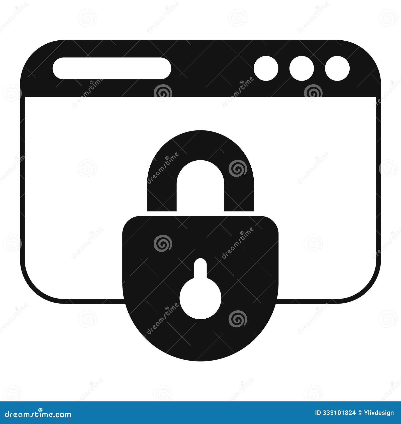 Secure Website Icon Showing Internet Security and Safety Stock Vector ...