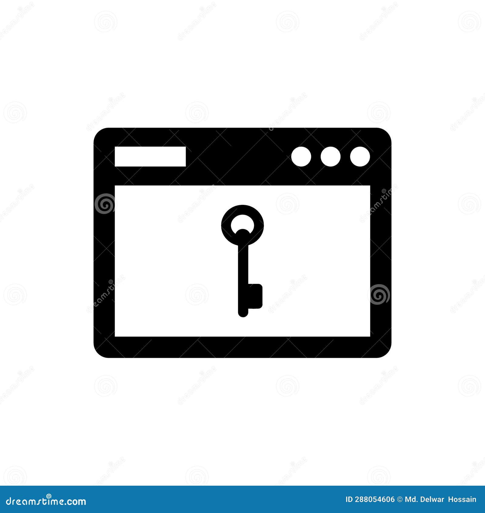 Secure website icon stock vector. Illustration of online - 288054606