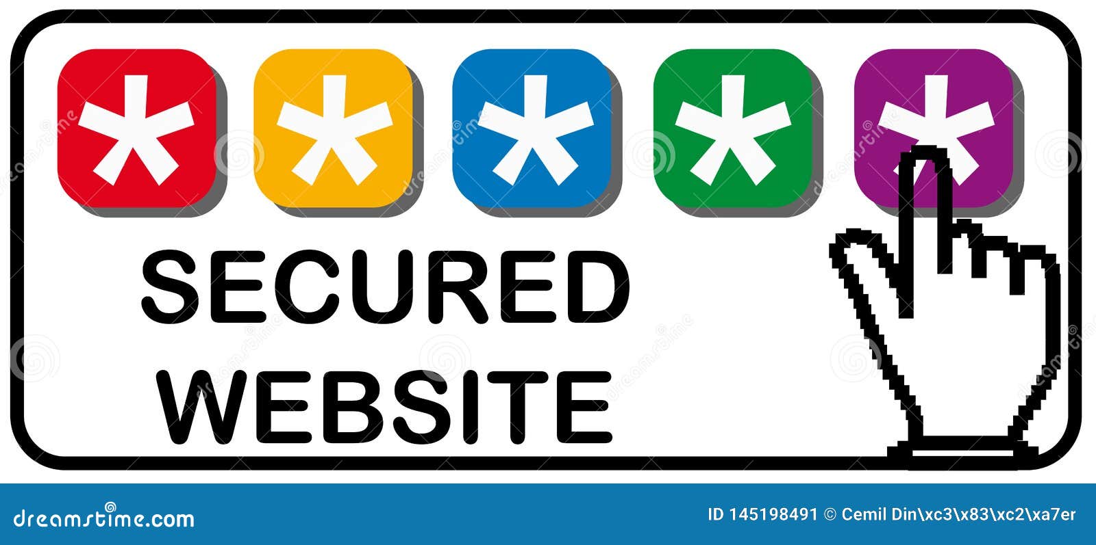 Secure Website Sticker Vector Stock Illustration - Illustration of ...