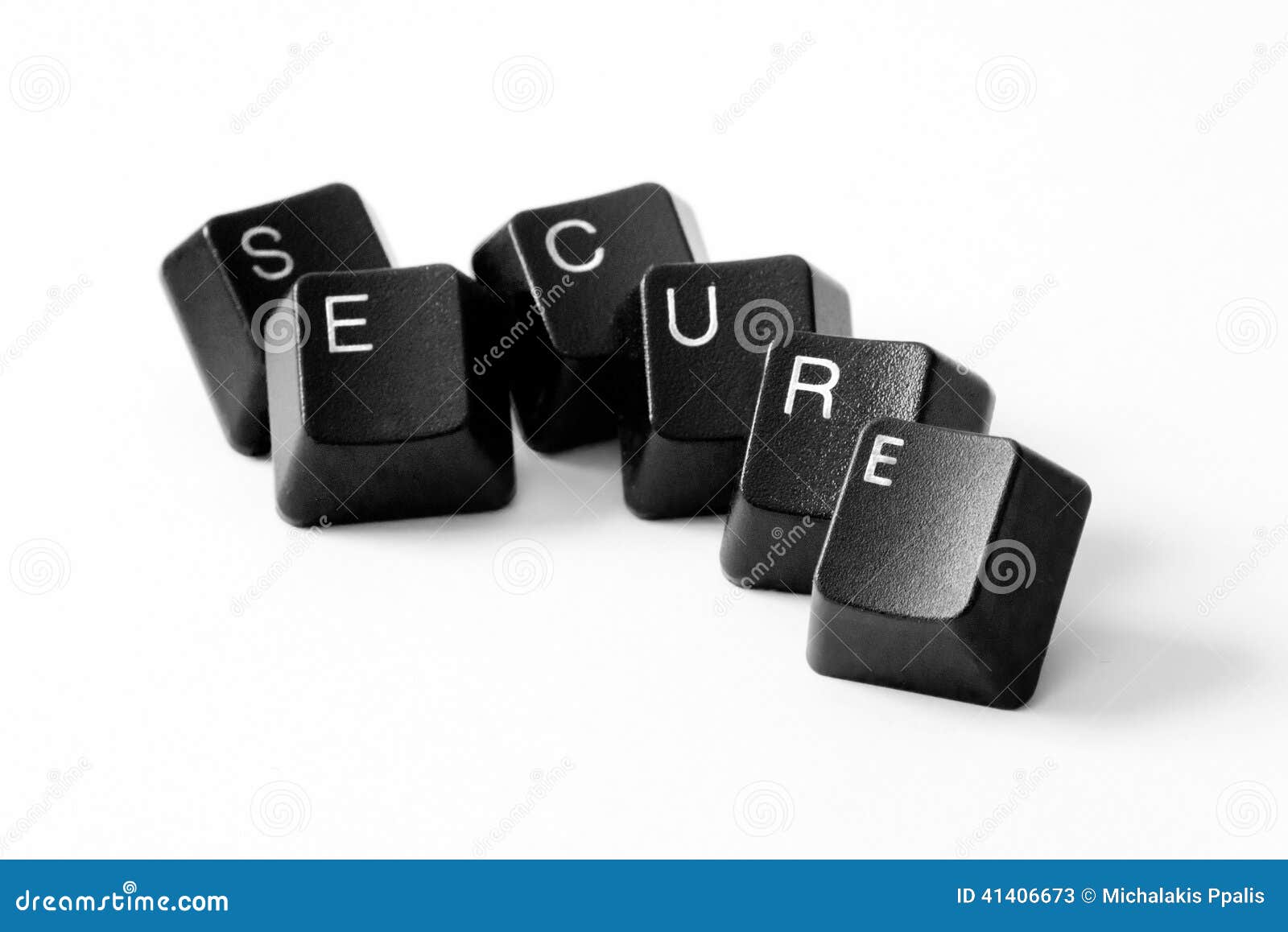 Word Secure on White Background Stock Image - Image of isolate, white ...