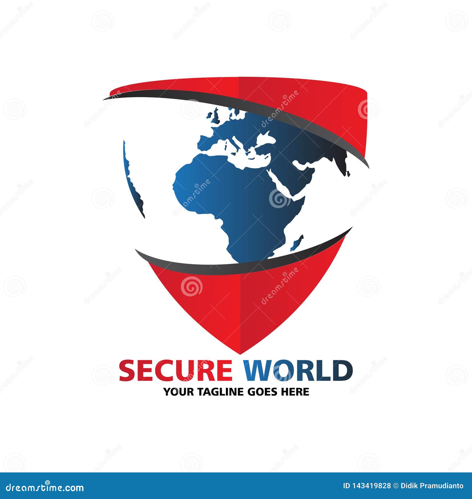 Secure world logo stock vector. Illustration of three - 143419828