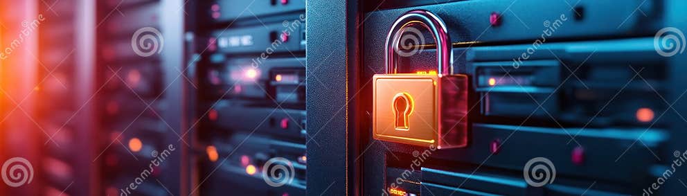 Secure Your Critical Data with a High-tech Data Vault with a Glowing ...