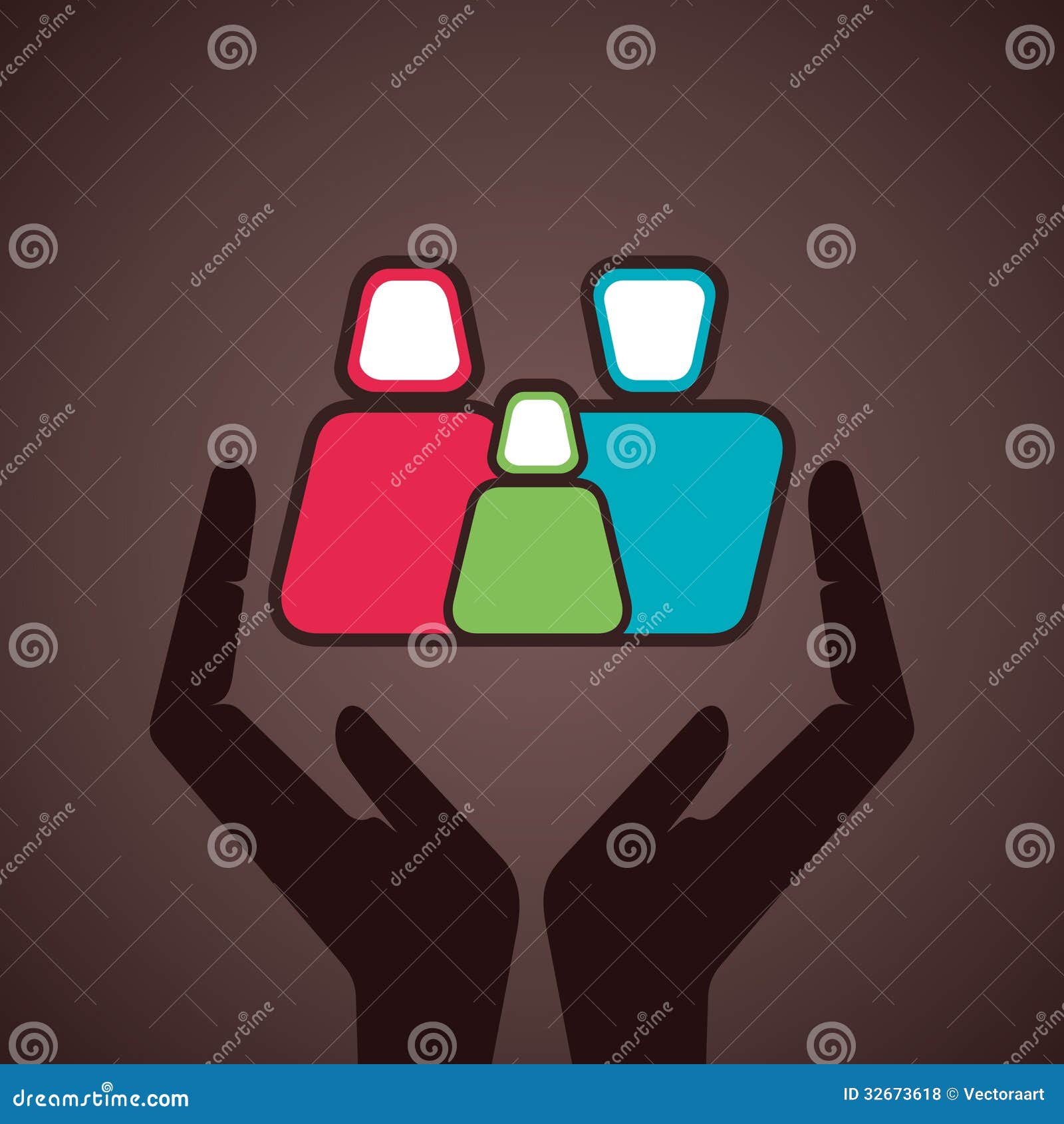 Secure your family symbol stock vector. Illustration of family - 32673618