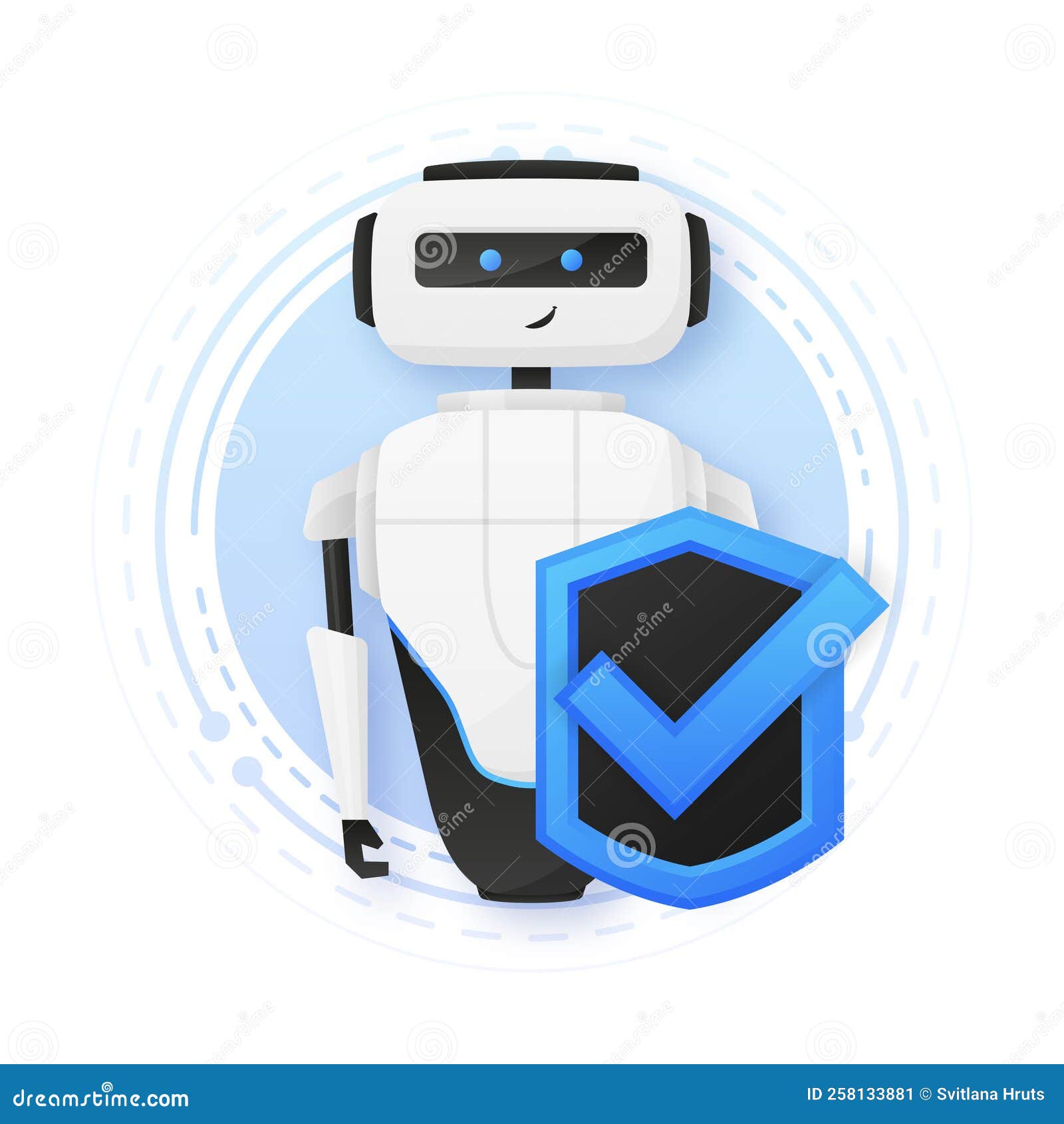 Secured Bot Icon. Confidential Bot Dialog. Chatbot with Shield. Vector ...