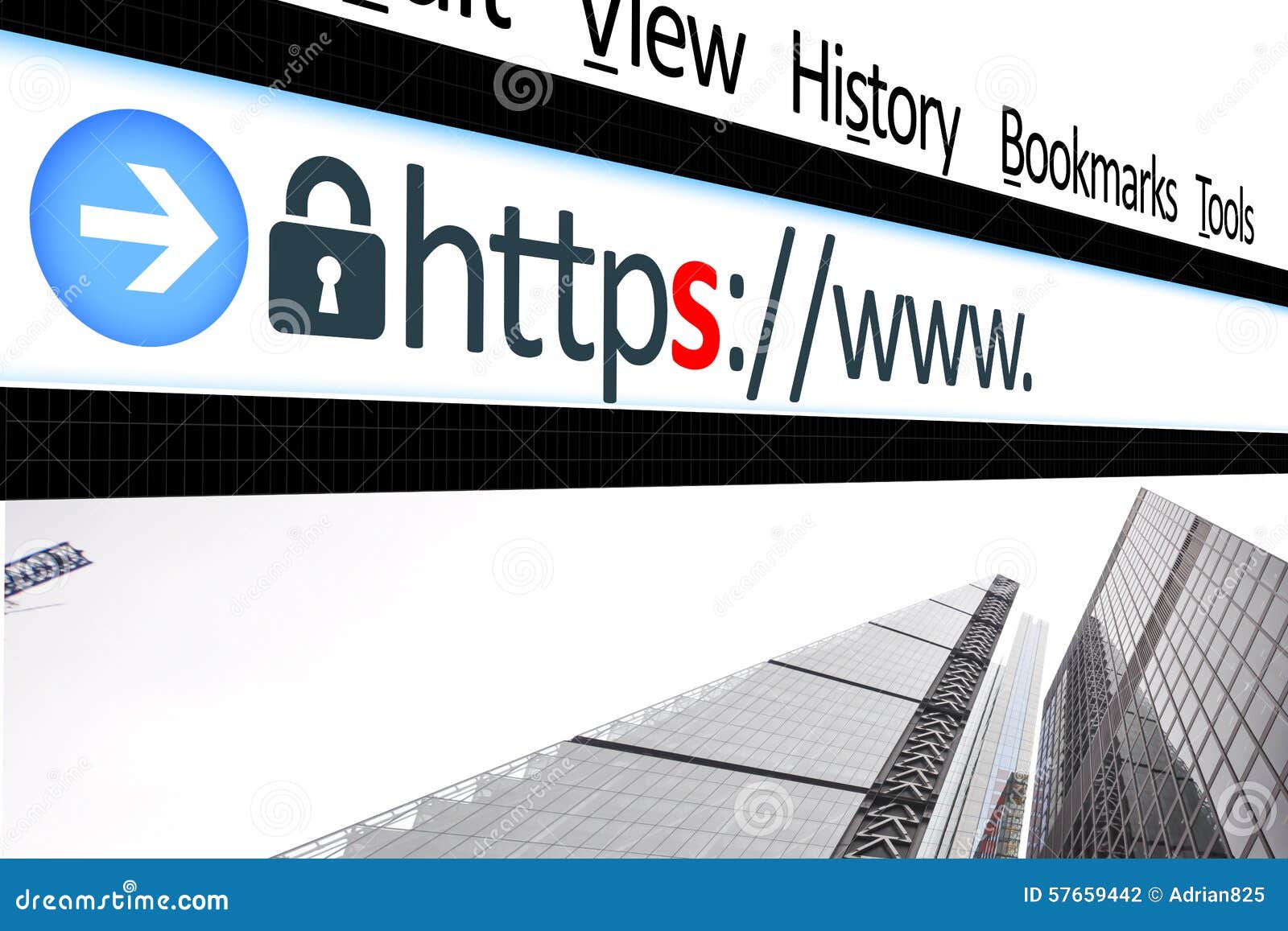 Secured Connection Link Web Browser Stock Illustration - Illustration ...