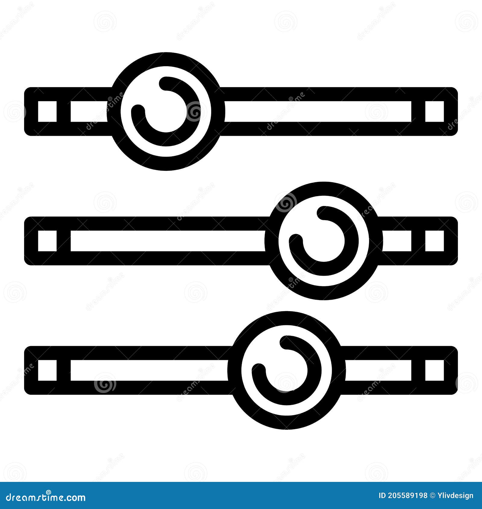 Secured Control Button Icon, Outline Style Stock Vector - Illustration ...