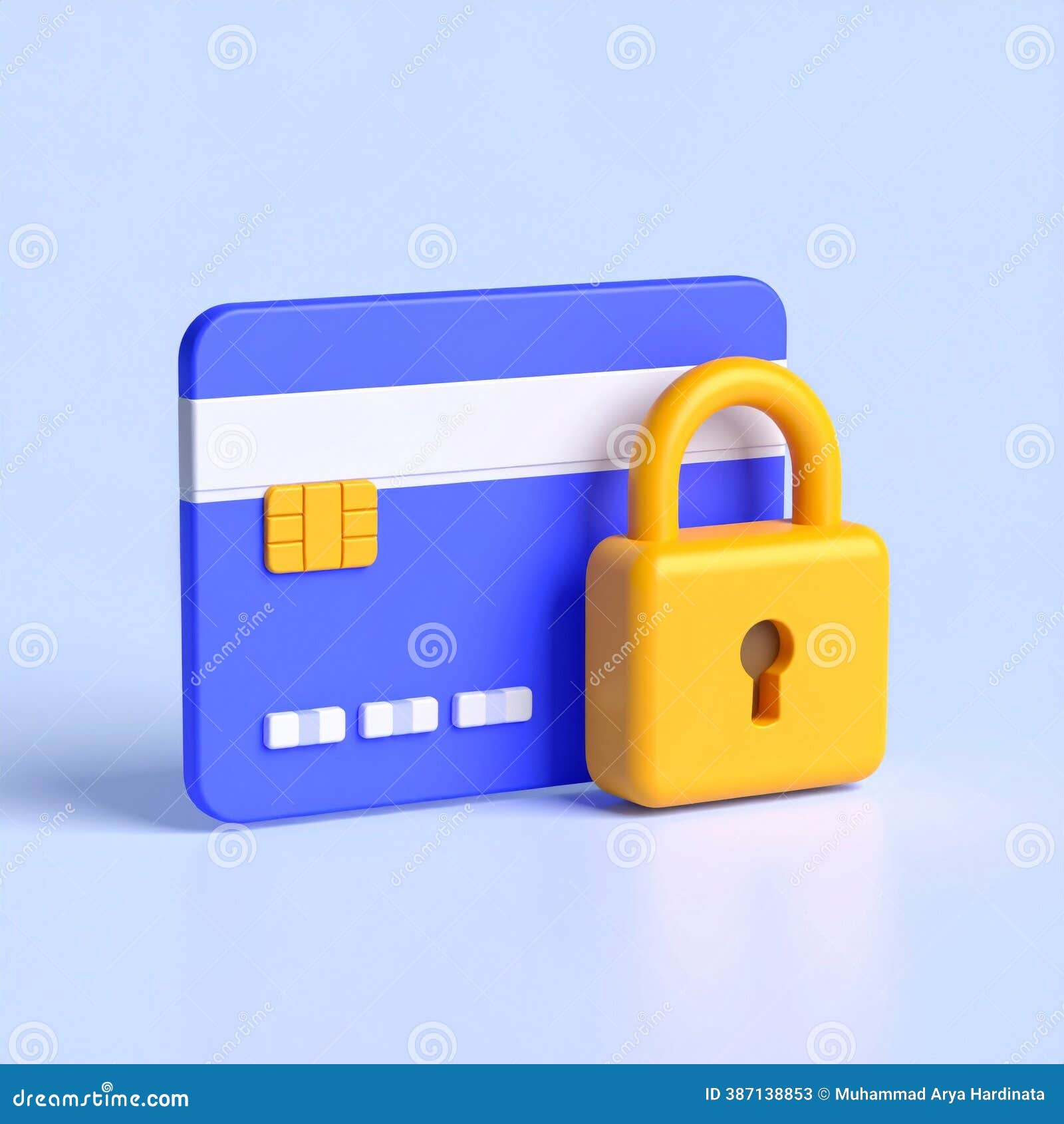 The Yellow Lock Icon On A High-tech, Blue Digital Interface Represents ...