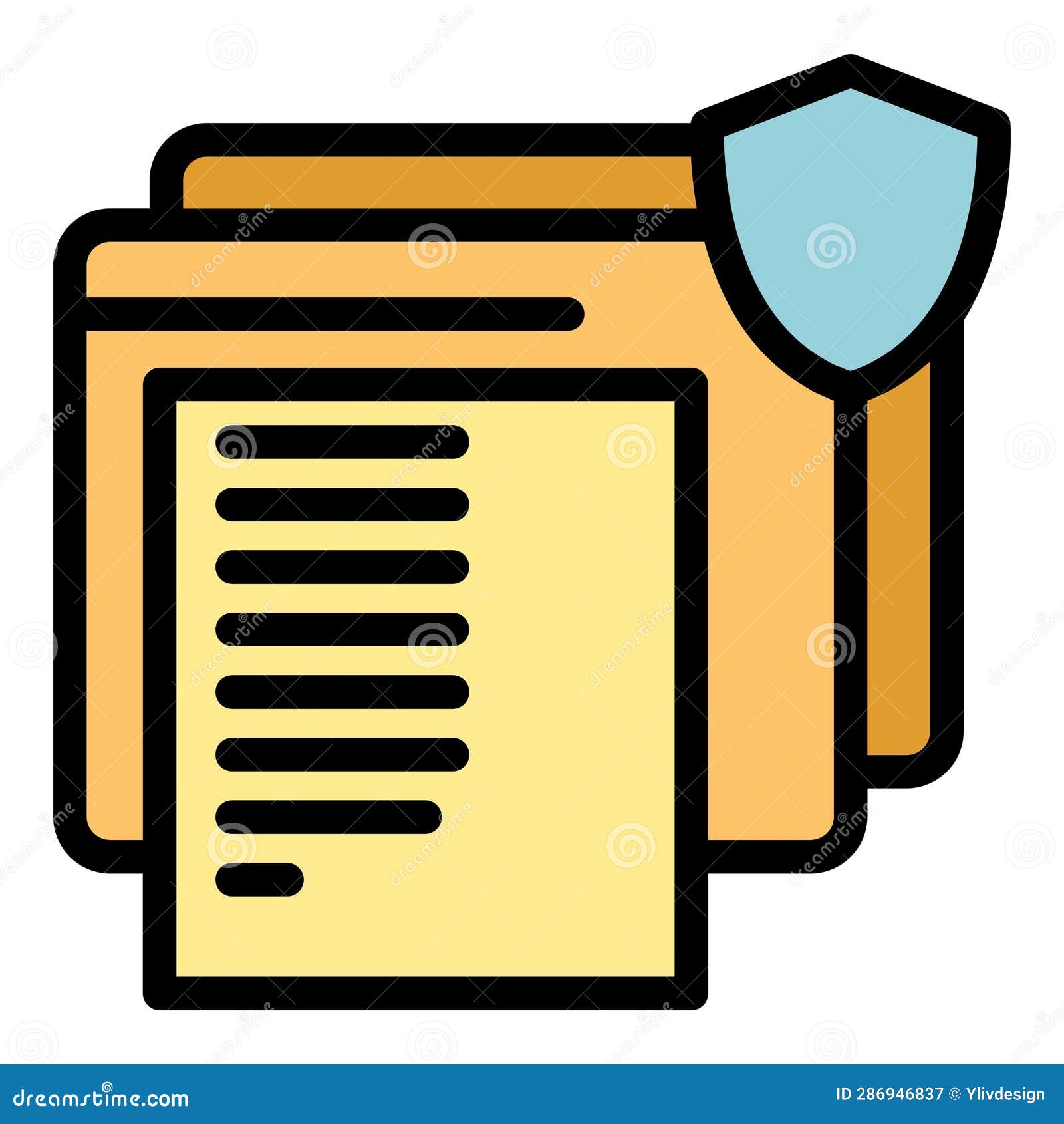 Secured Data Icon Vector Flat Stock Vector - Illustration of control ...