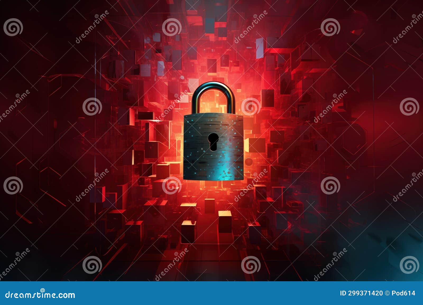 Secured Digital Gateway: Padlock Representing Cyber Security ...