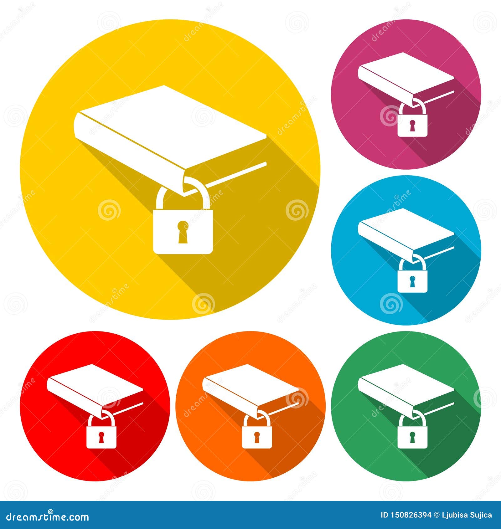 Secured Documents Icon, Book with Lock Icon - Illustration Stock Vector ...