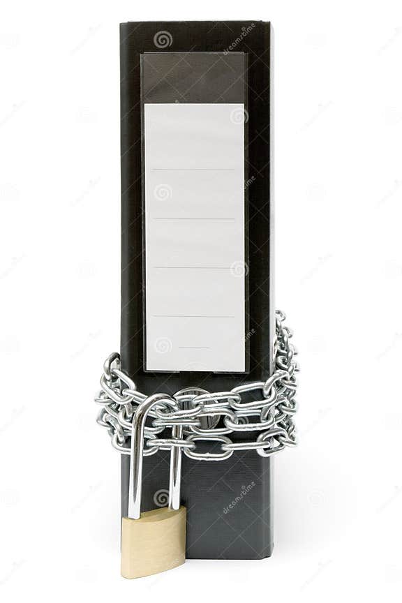 Secured File Folder stock photo. Image of guarding, confidential - 2885192