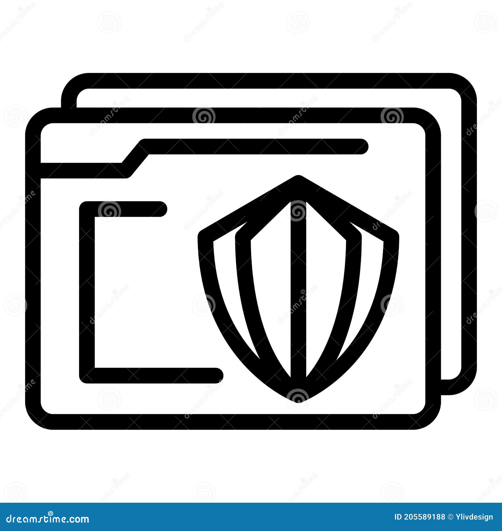 Secured Folder Control Icon, Outline Style Stock Vector - Illustration ... Secured Folder Control Icon, Outline Style Stock Vector - Illustration ...