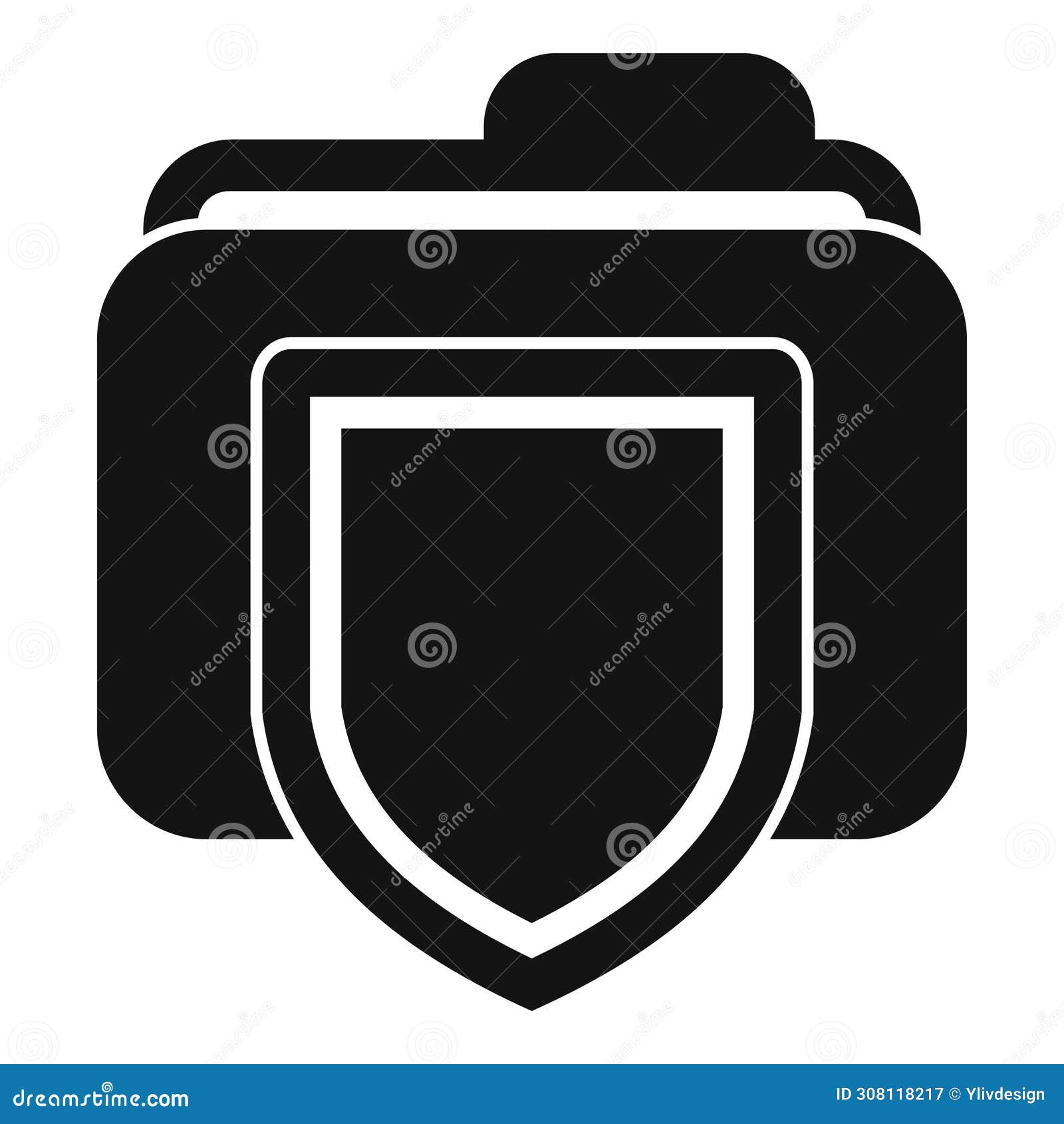 Secured Folder Icon Outline Vector. Security Guard Stock Photography ...