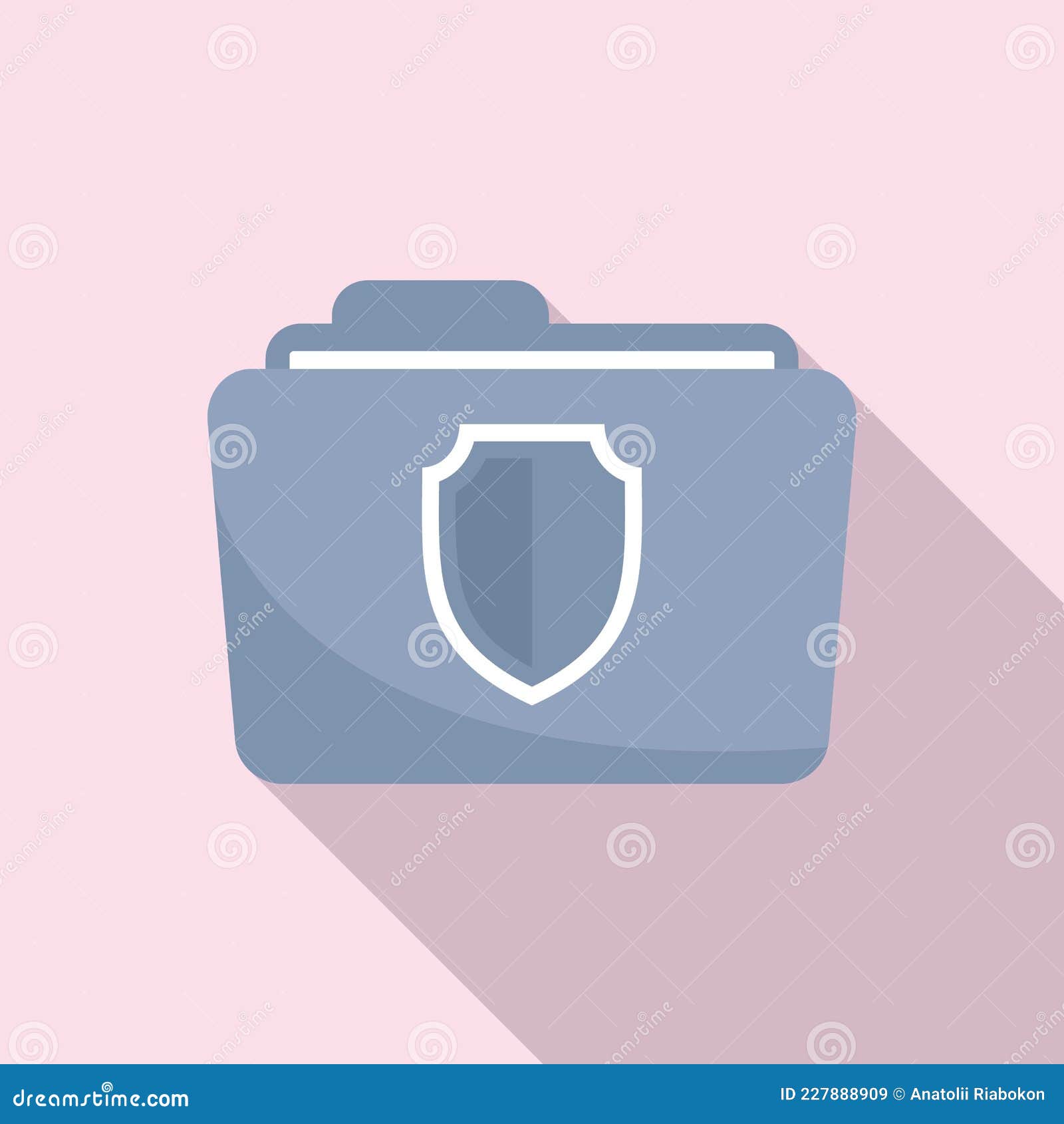Secured Folder Icon Flat Vector. Data Information Stock Vector ...