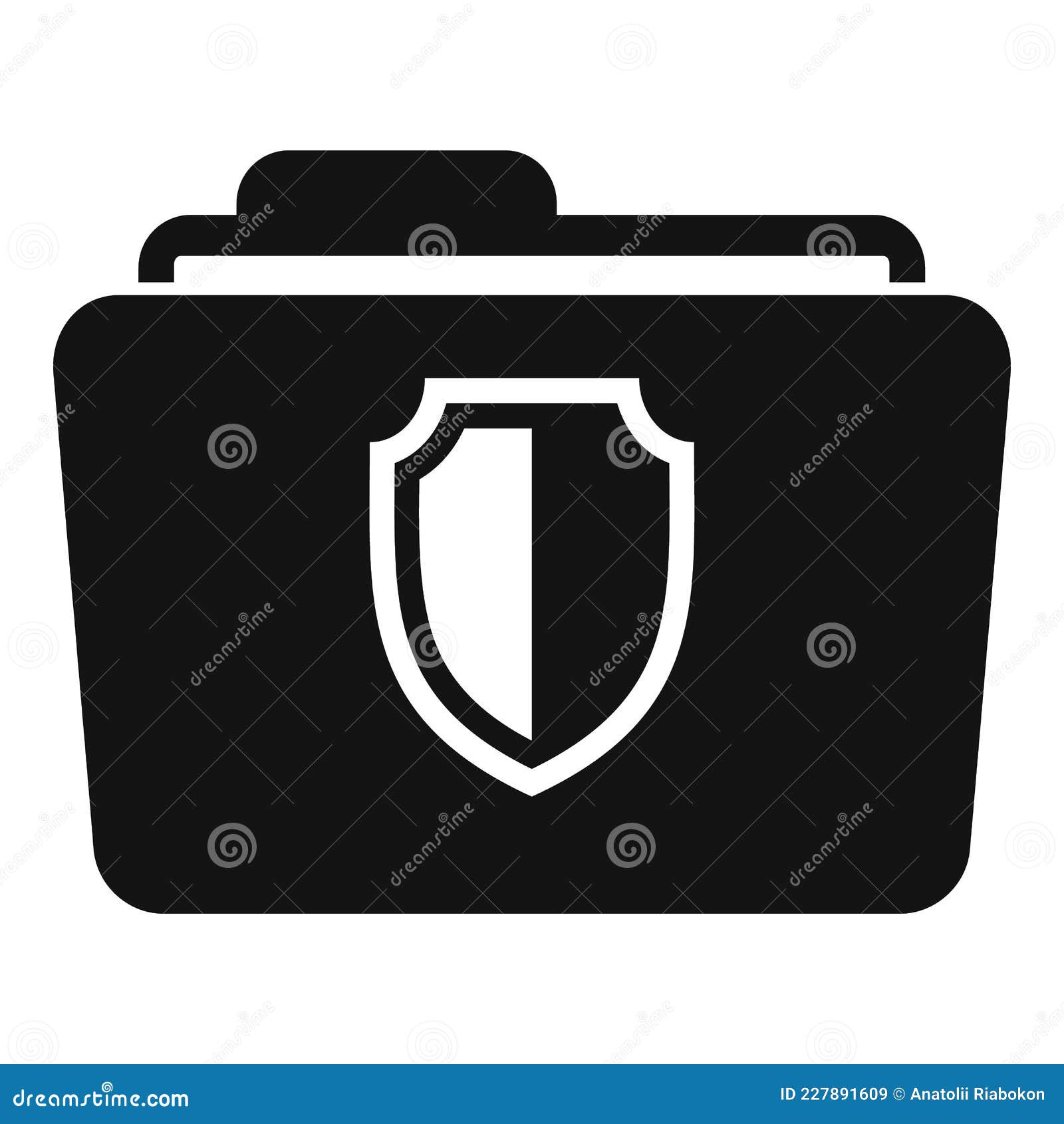 Secured Folder Icon Simple Vector. Data Information Stock Illustration ...