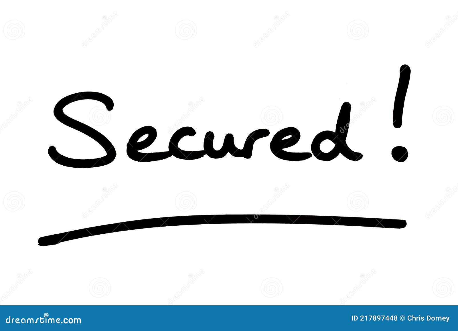 Secured stock illustration. Illustration of received - 217897448