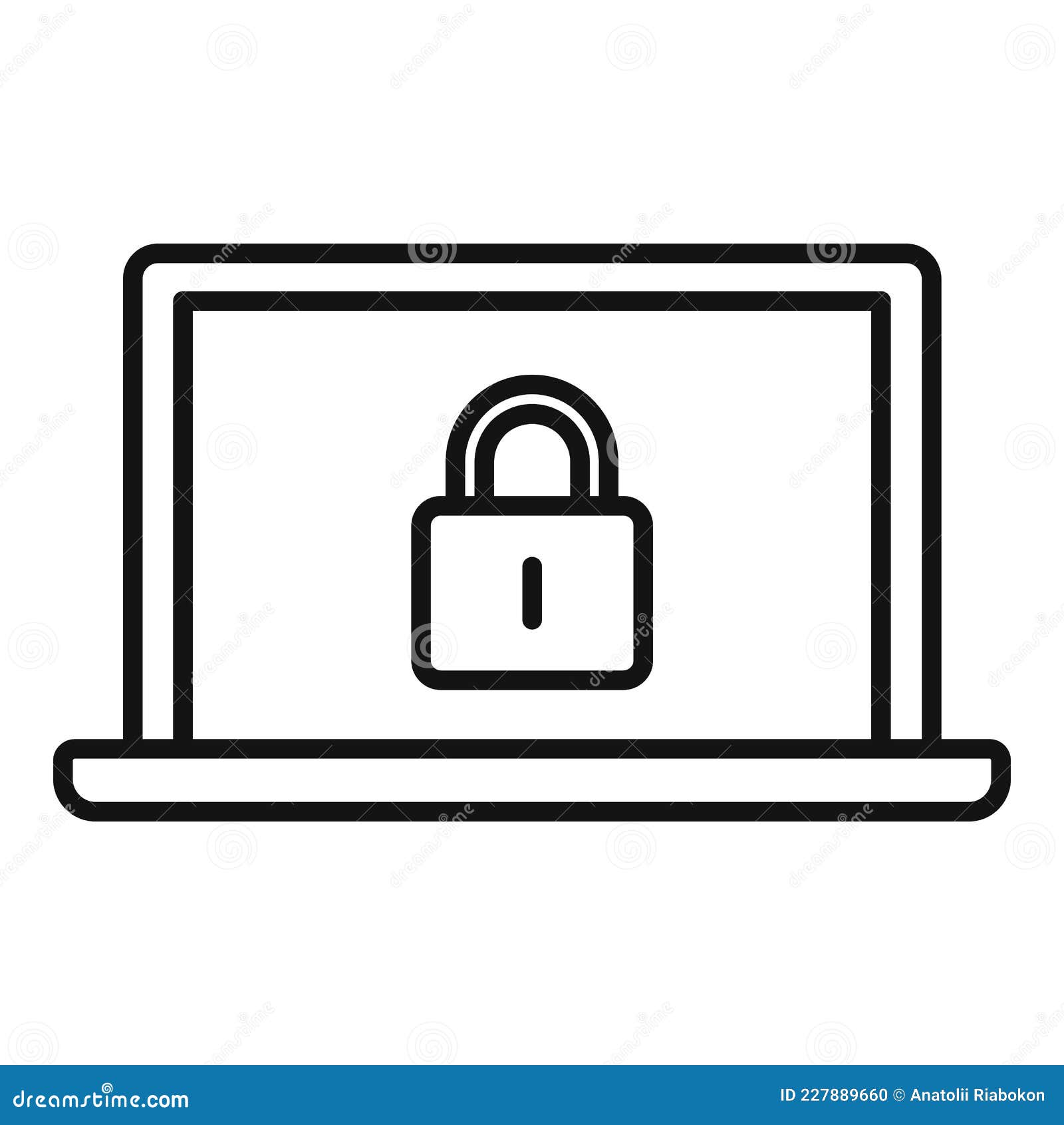 Secured Laptop Stock Photo | CartoonDealer.com #55990470
