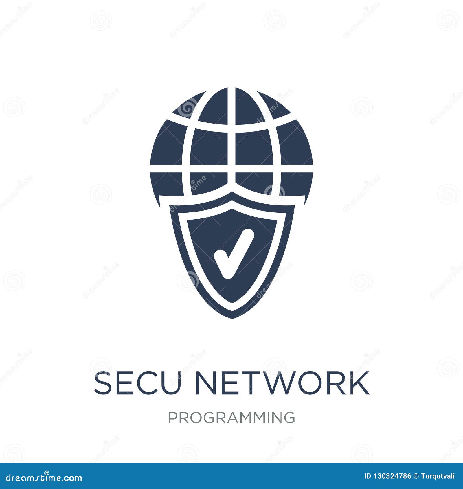 Secured Network Icon. Trendy Flat Vector Secured Network Icon on Stock ...