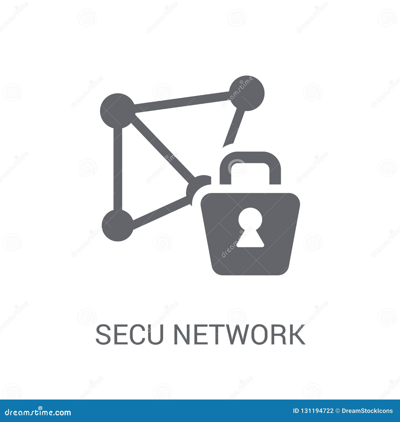 Secured Network Icon. Trendy Secured Network Logo Concept on White ...