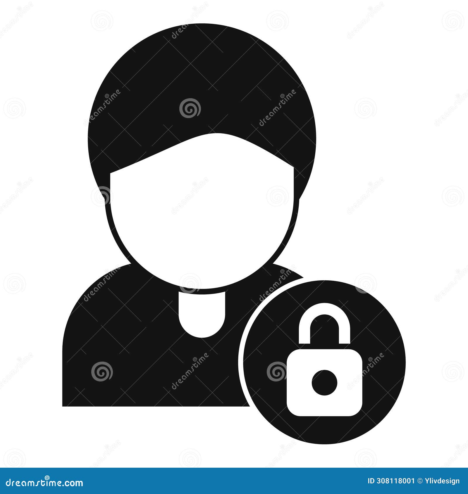 Person Identity Card Line Icon. Badge For Pass And Checkout Symbol ...