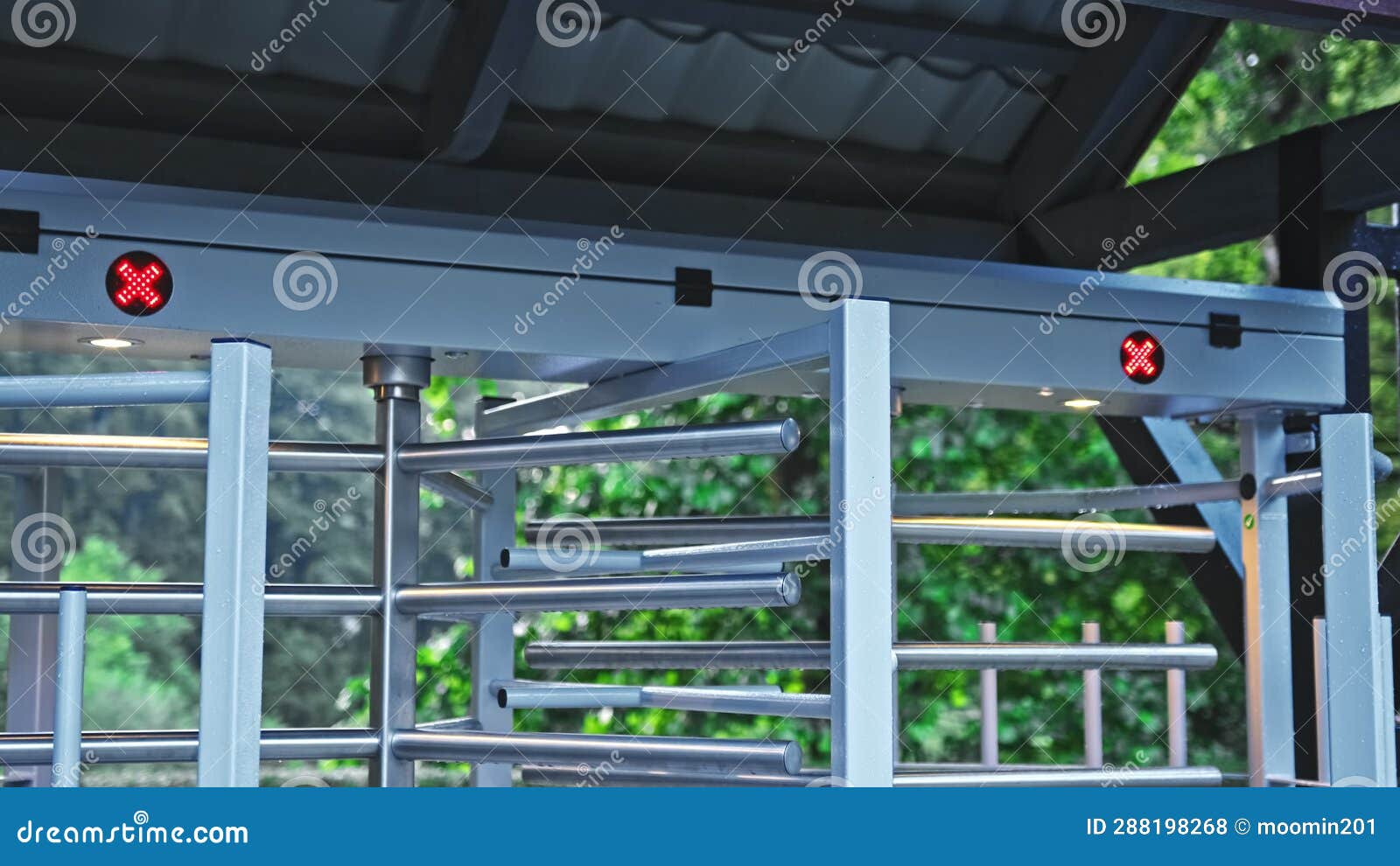 Restricted Access Area with Turnstile One Way Pedestrian Security Gate ...