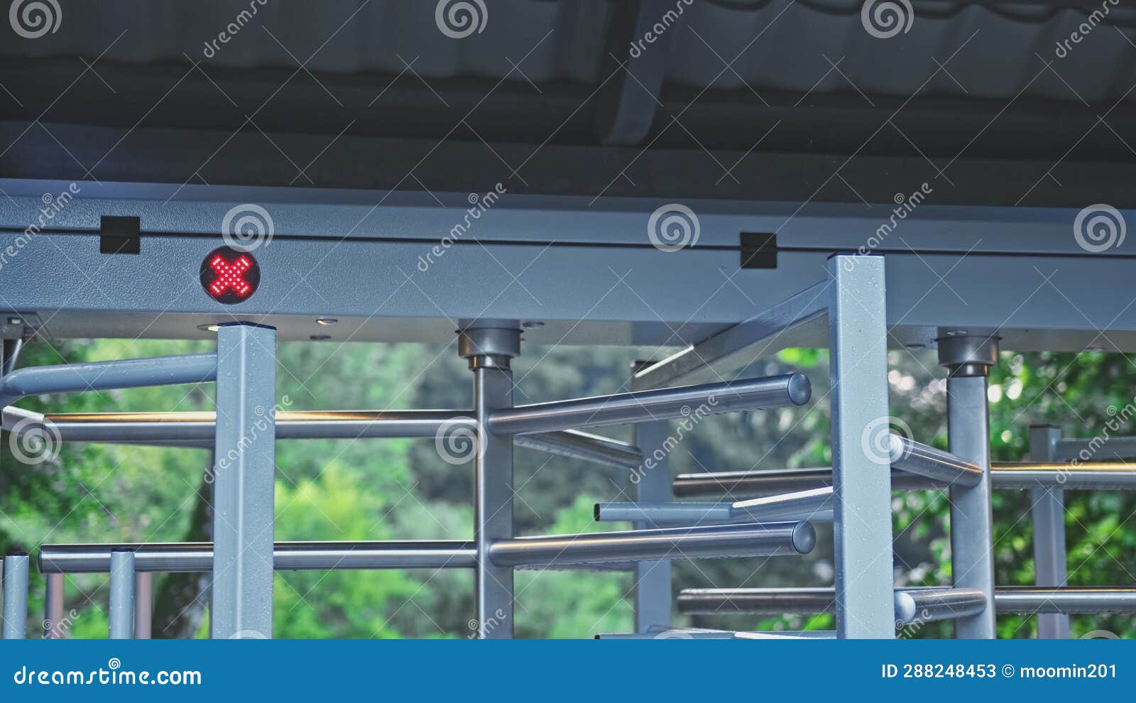 Restricted Access Area with Turnstile One Way Pedestrian Security Gate ...