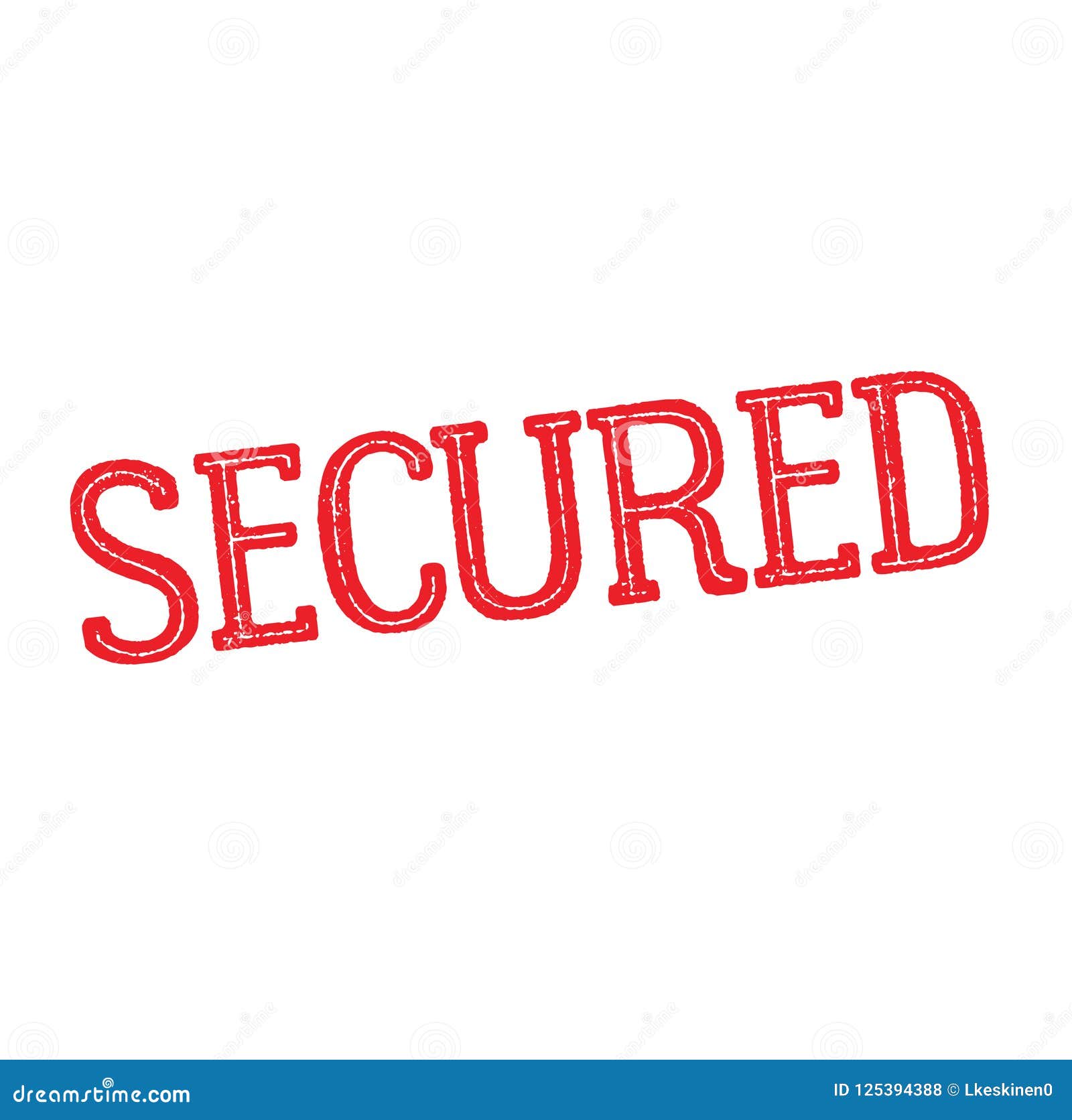 Secured rubber stamp stock vector. Illustration of insignia - 125394388