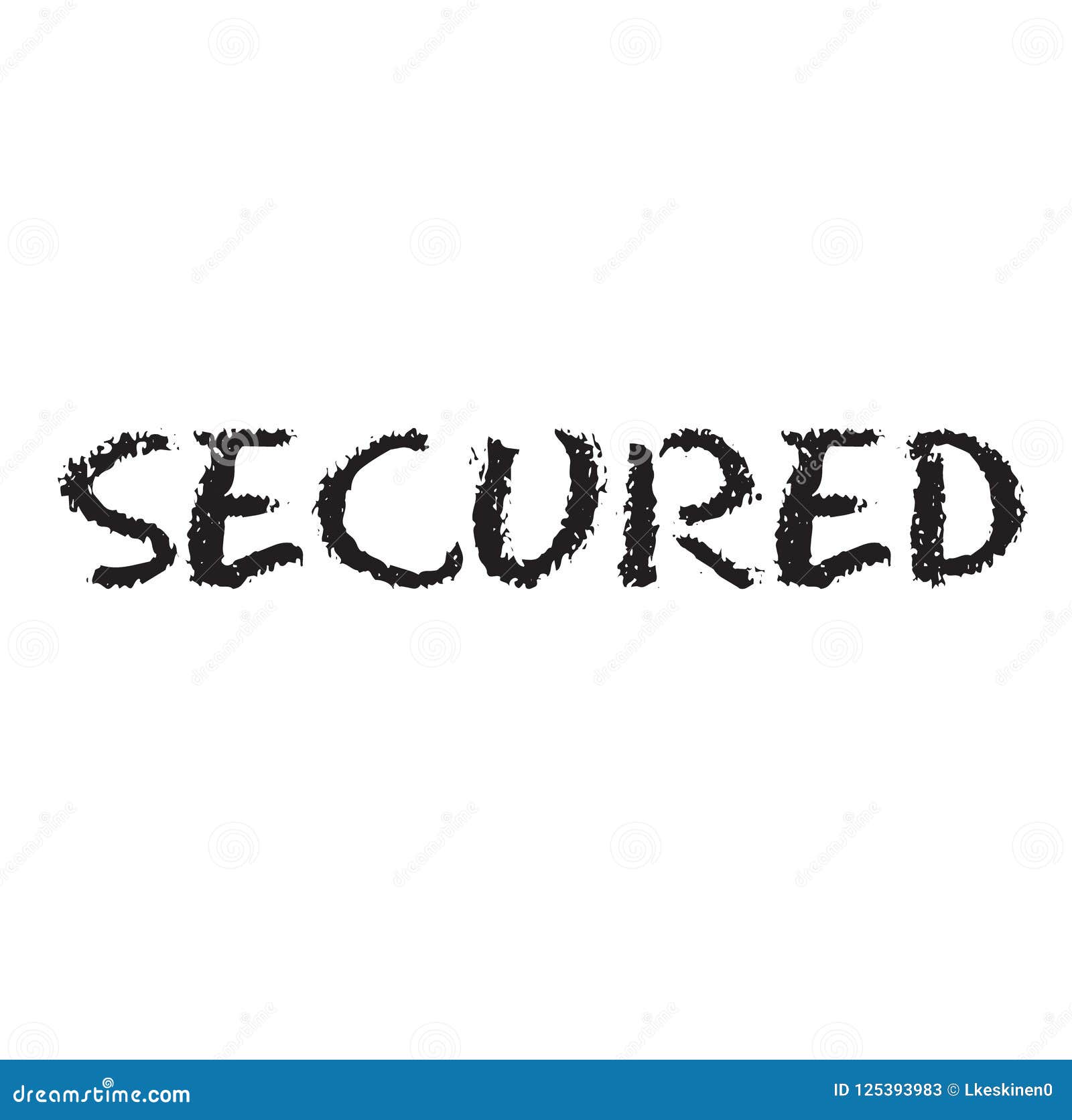 Secured rubber stamp stock vector. Illustration of illustrative - 125393983