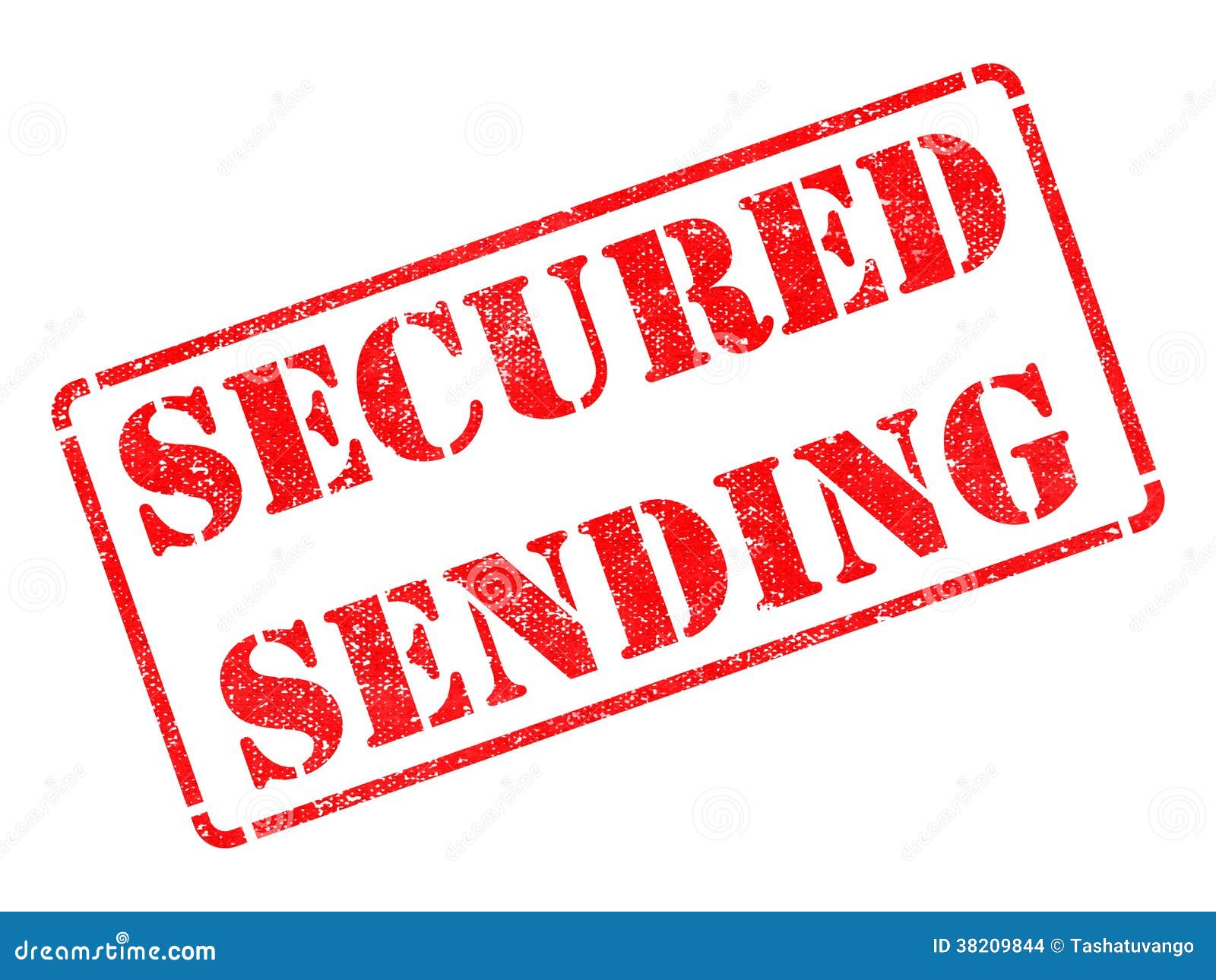 Secured Sending - Red Rubber Stamp. Stock Photo - Image of order ...