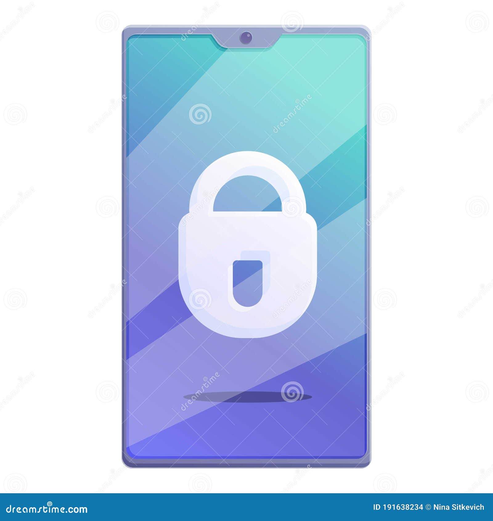 Secured Smartphone Login Security Symbol Stone Wall Background Stock ...