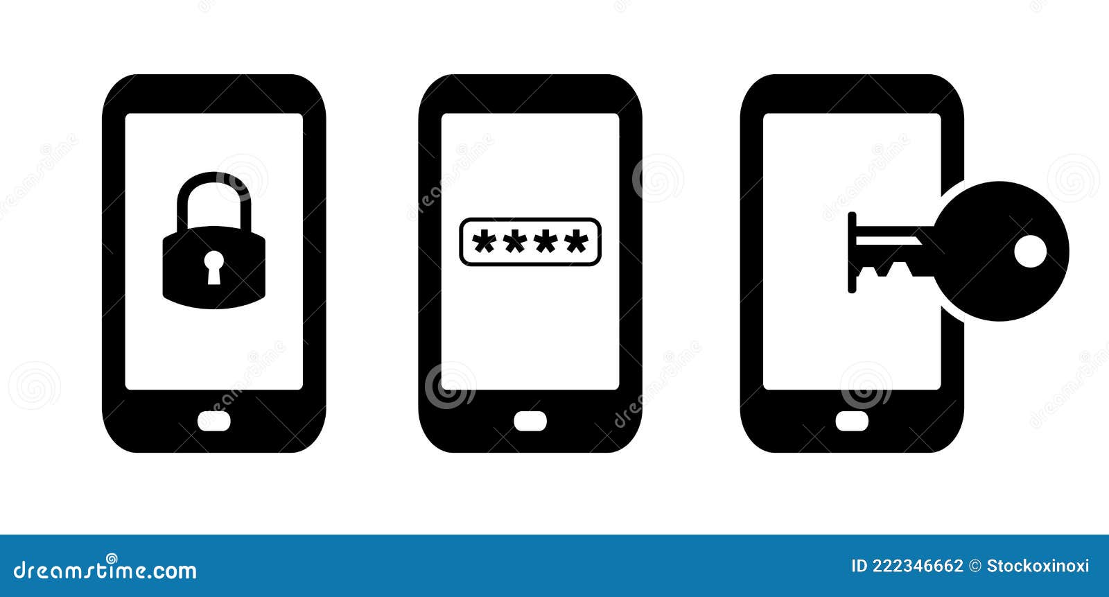 Secured Smartphone Login Security Vector Icon Stock Vector ...