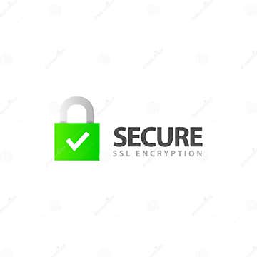 Secured Ssl Protected Logo Icon Design Isolated Stock Illustration ...