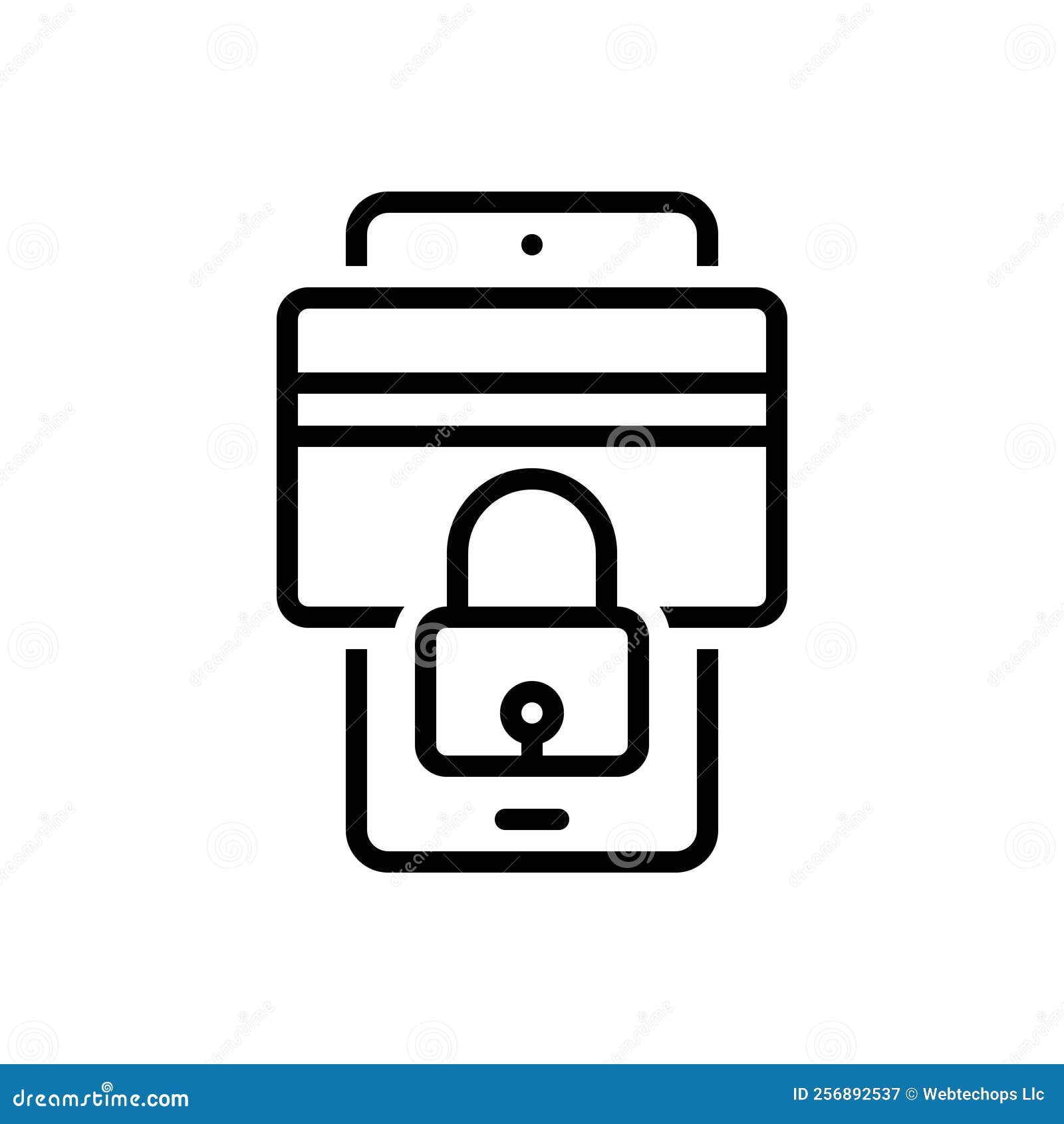 Black Line Icon for Securely, Safety and Secret Stock Vector ...