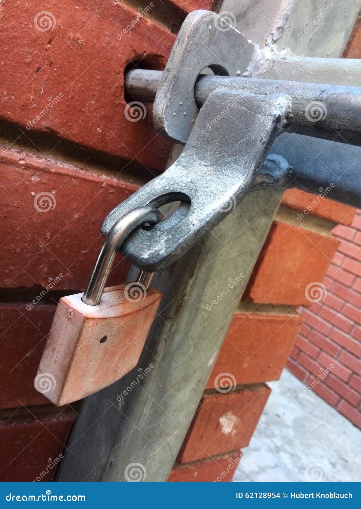 Securely locked steel gate stock photo. Image of securely - 62128954